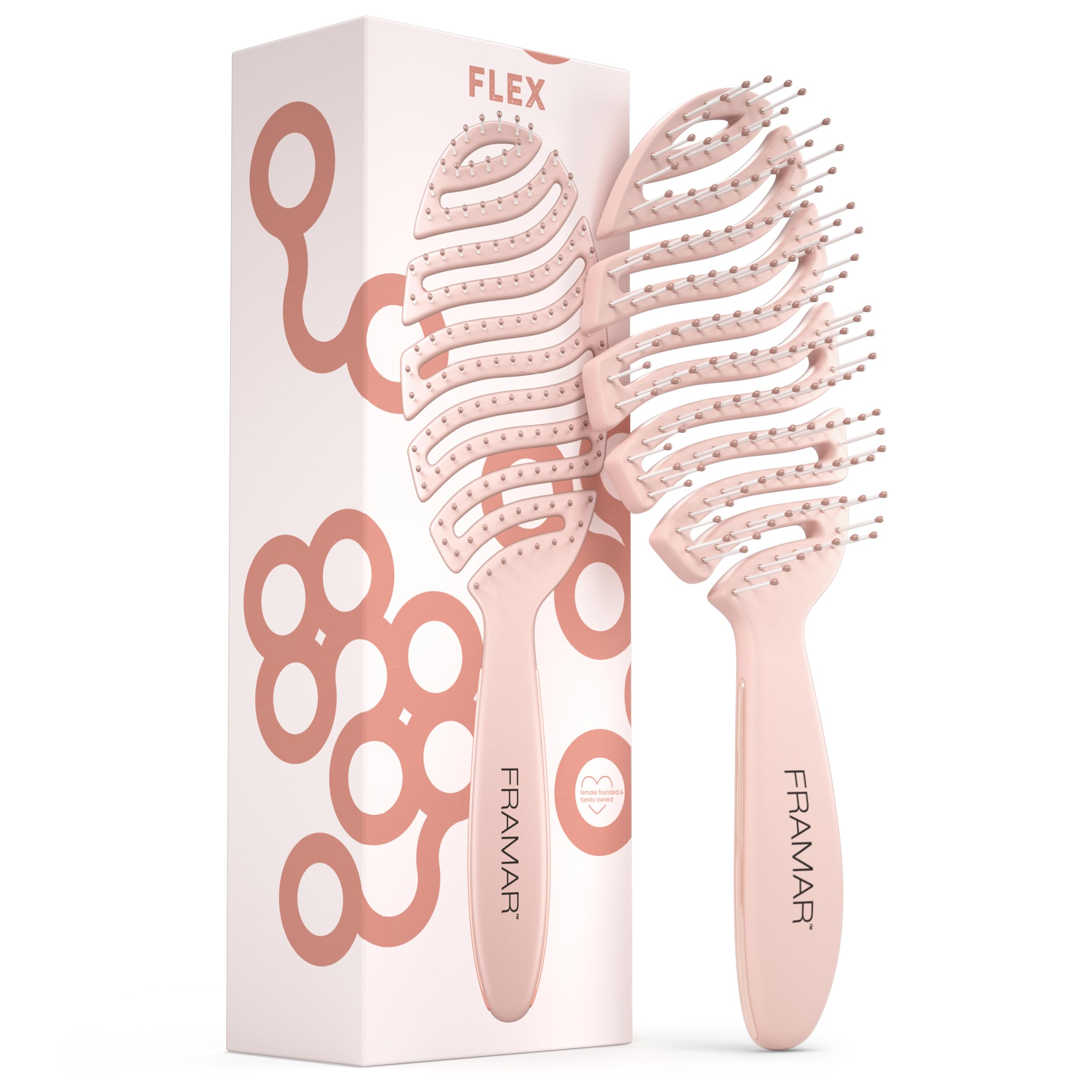 FRAMAR Flex Detangling Hair Brush – Wet Hair Brush For Women, Hairbrush Women, Wet Detangler ...
