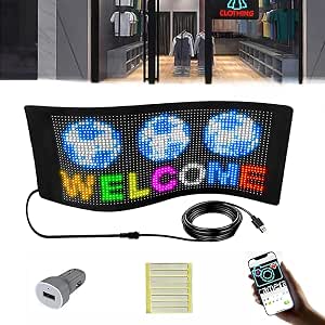 Amazon.co.jp: LED Lightning Bulletin Board, RGB Display, Advertising ...