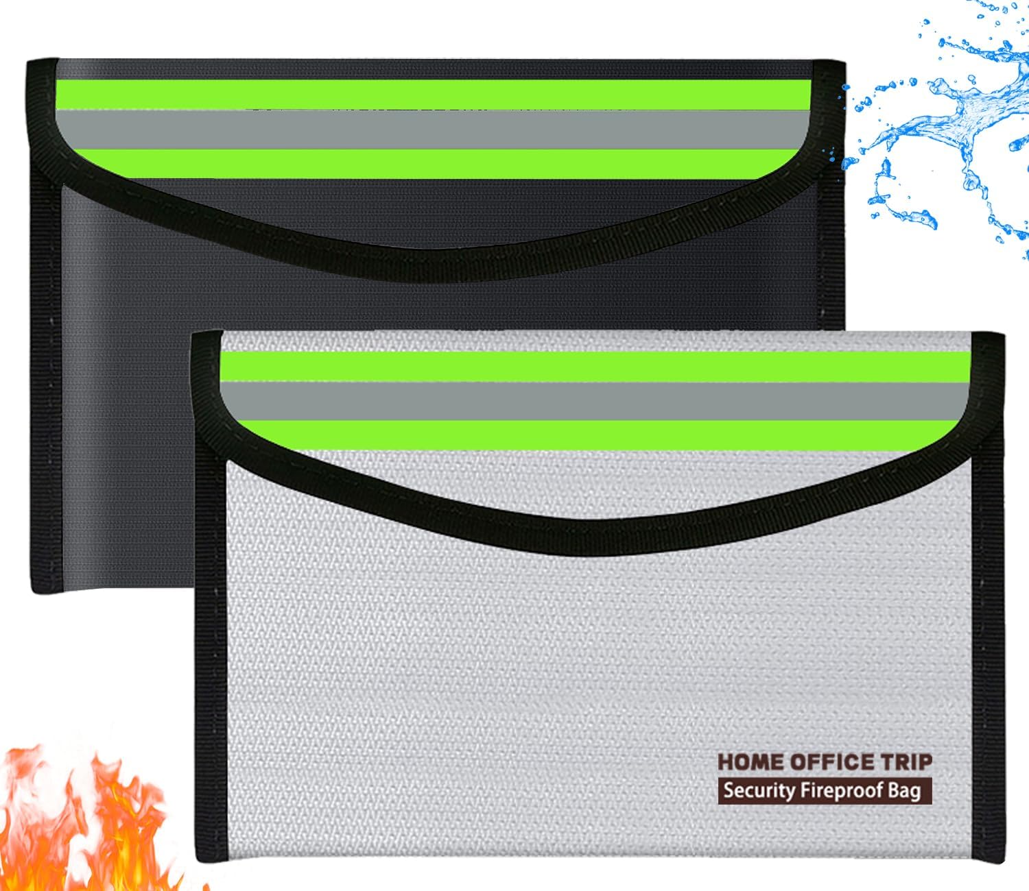 Amazon.com: 5"x8" Small Fireproof Bag Money Bag Home Office Travel ...