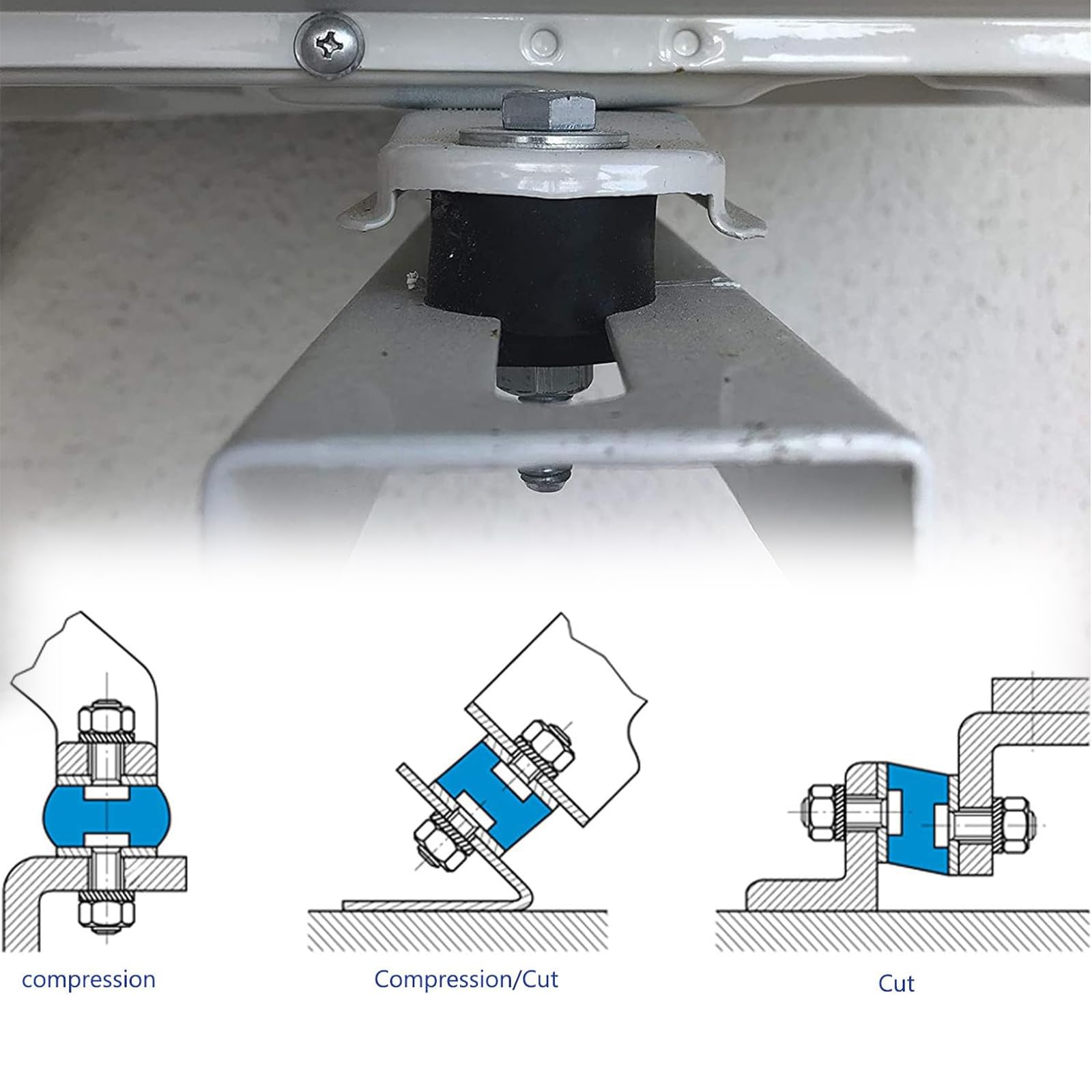 Car Gaskets Air Compressor Pump Anti Vibration Rubber Mount Shock ...