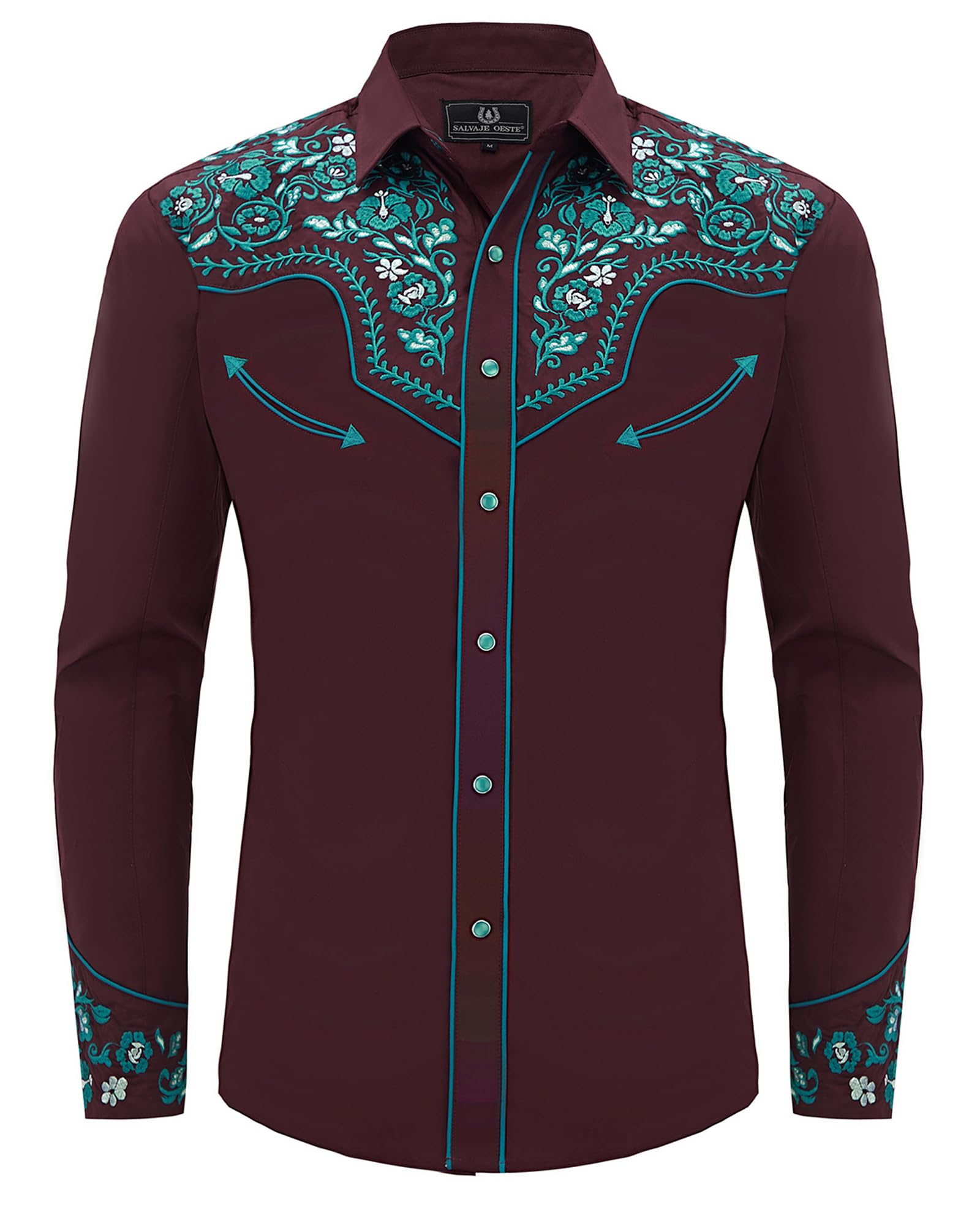 Polyester Cowboy Style Shirt Western Embroidered Cowboy Shirt For Men ...