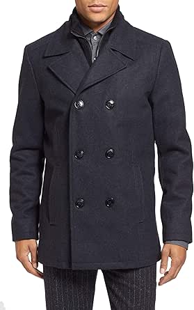 Kenneth Cole New York Wool Peacoat Navy Large at Amazon Men’s Clothing ...