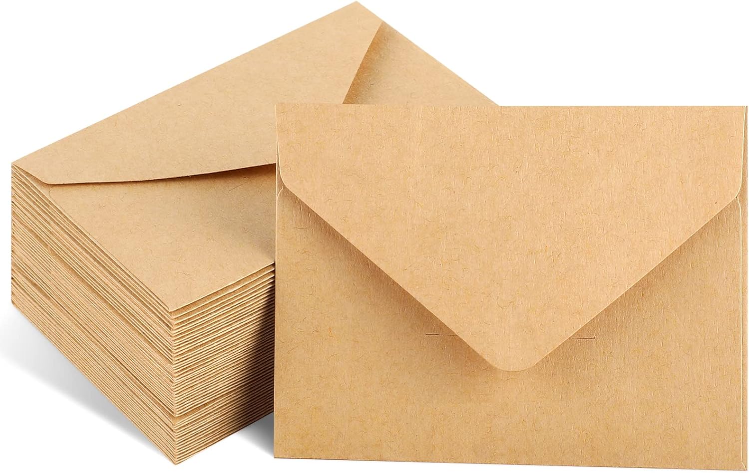 100 Pack Brown Kraft Mini Envelopes 4"x2.75" - Small Gift Card ...