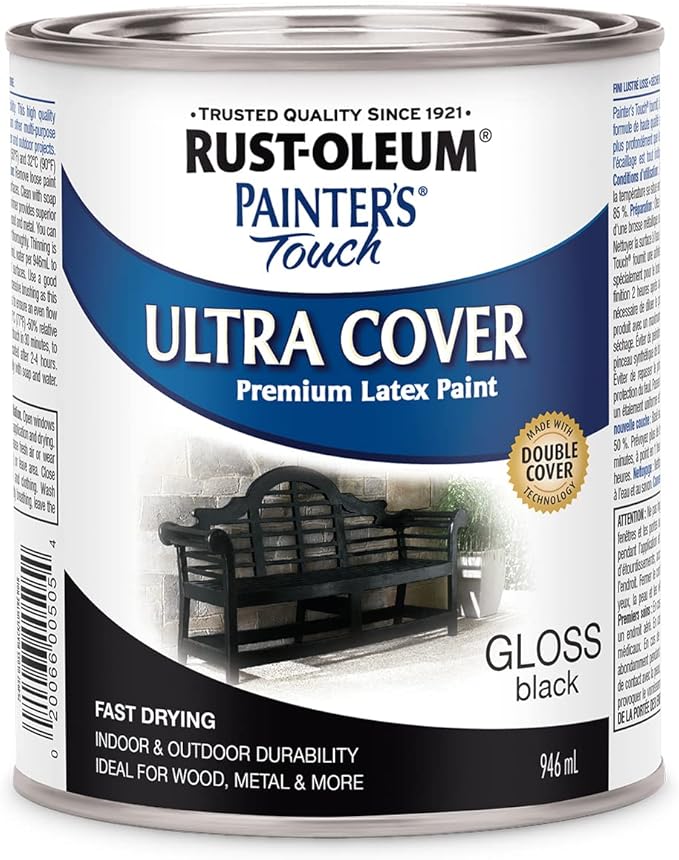 Rust-Oleum Multi-Purpose Paint in Gloss Black, 946 mL, 254937, Spray ...