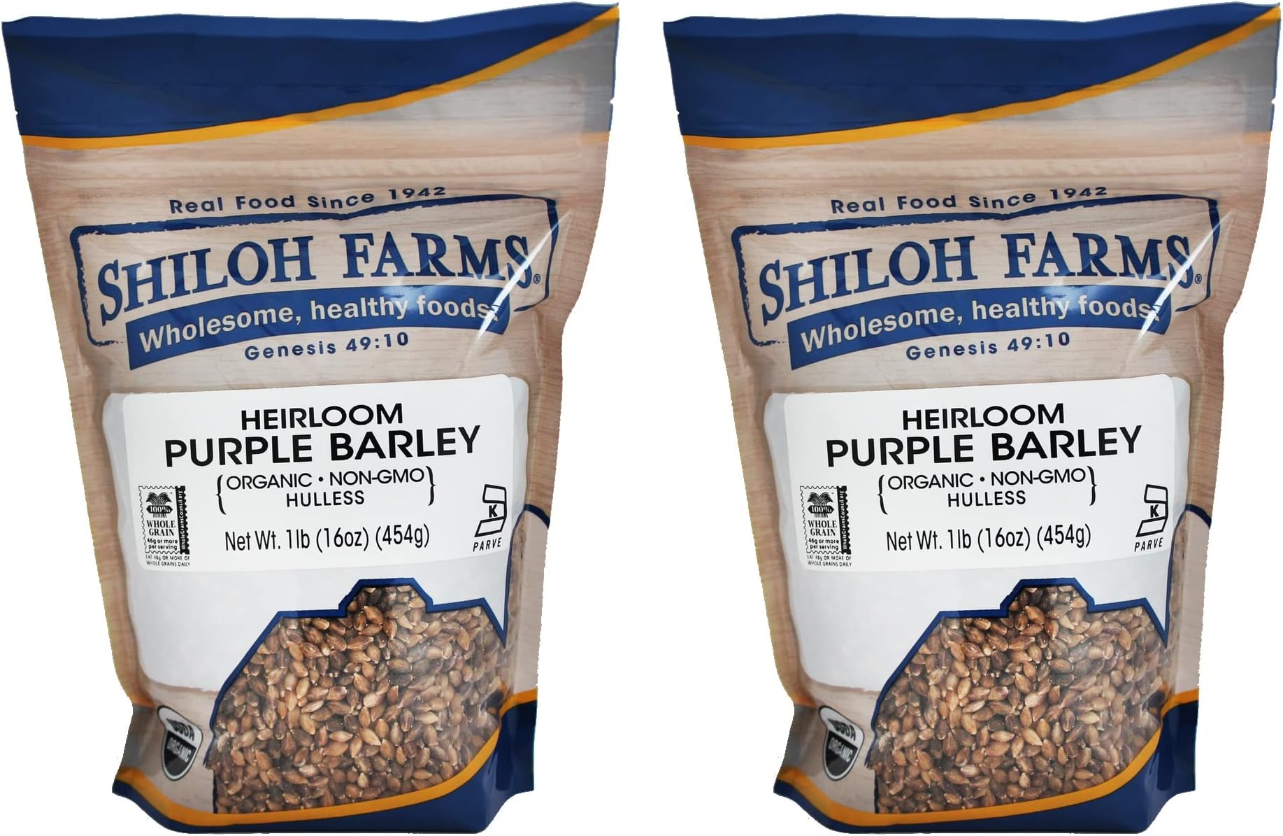 Amazon.com : Organic Hulled Barley Grain from Shiloh Farms - 15 oz ...