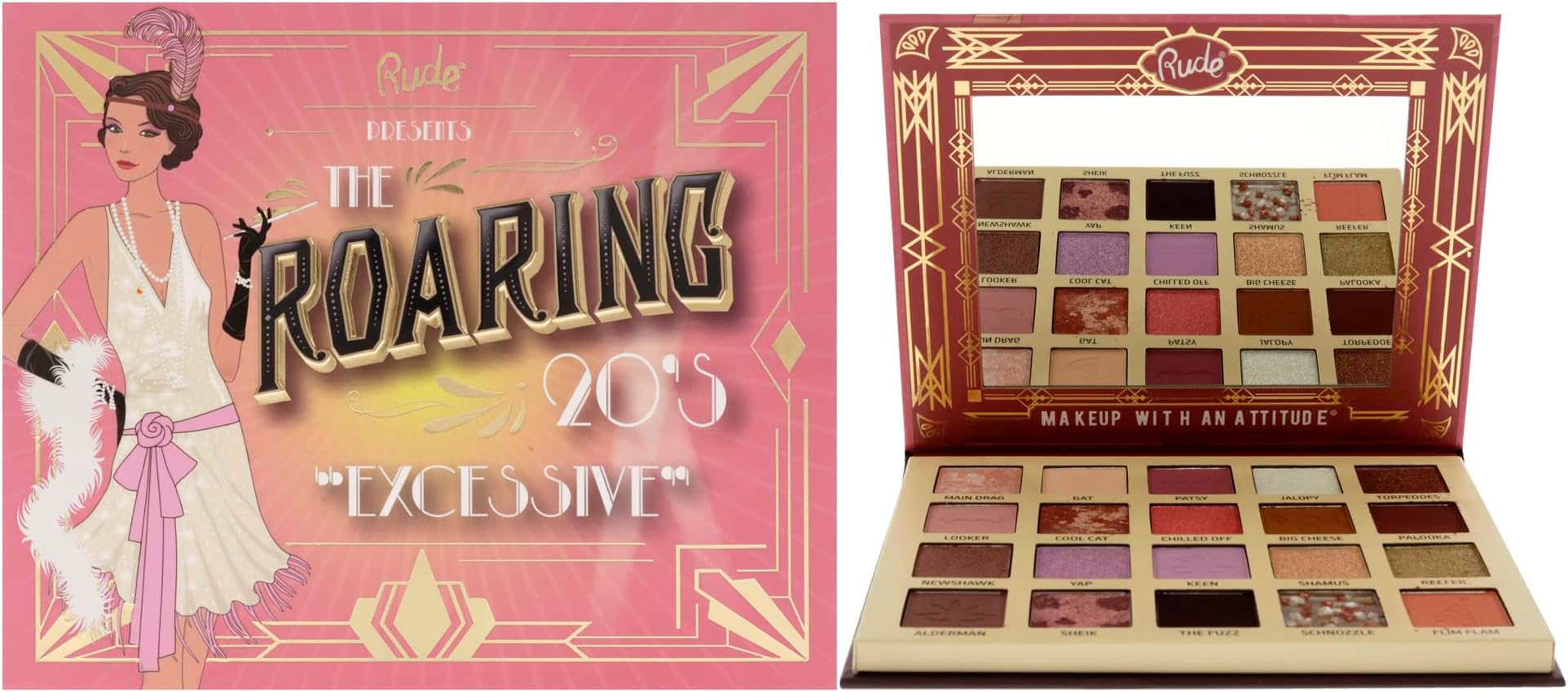 Amazon.com : Rude Cosmetics The Roaring 20s Eyeshadow Palette ...