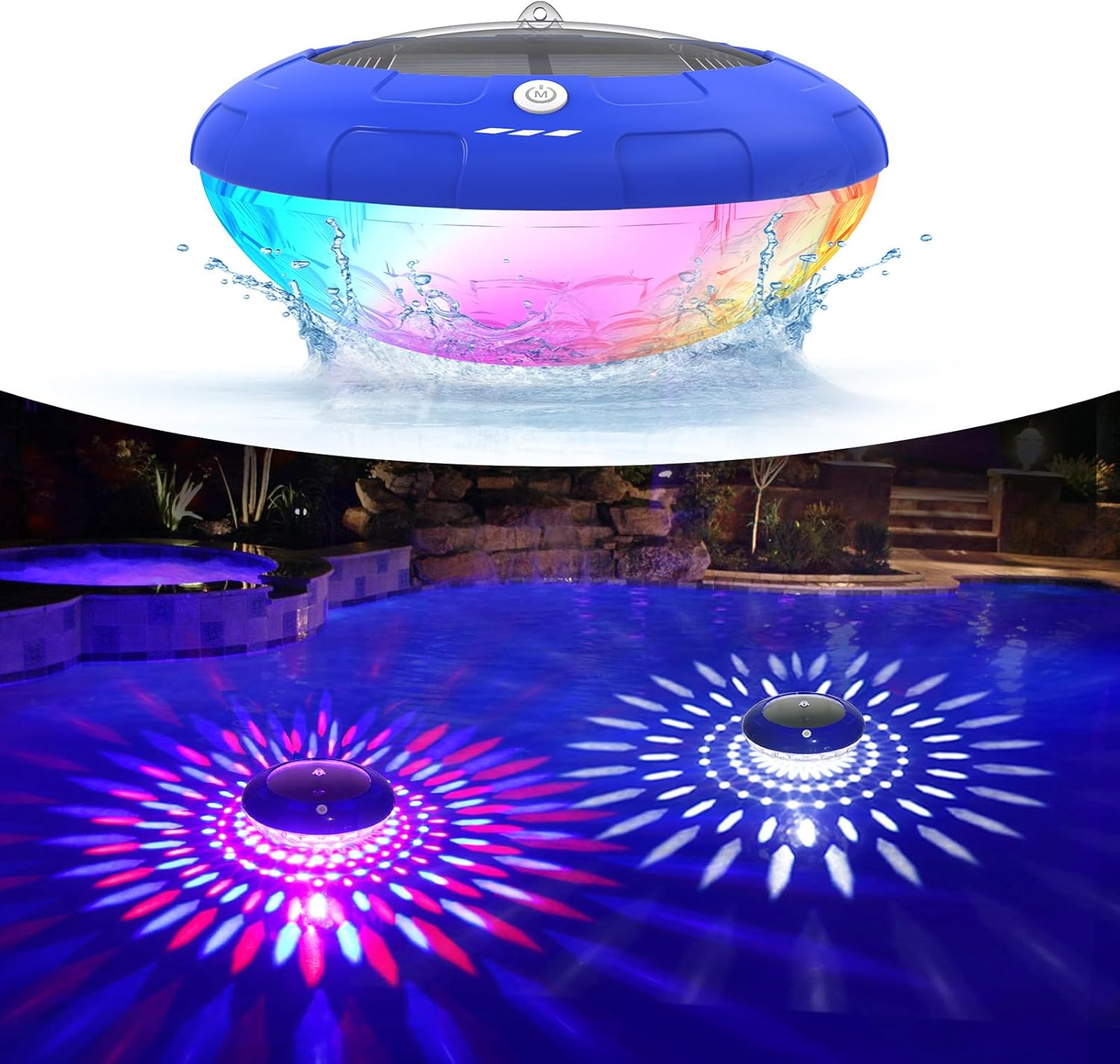 Amazon.com: FirstE Solar Floating Pool Lights, RGB Color Changing Pool ...