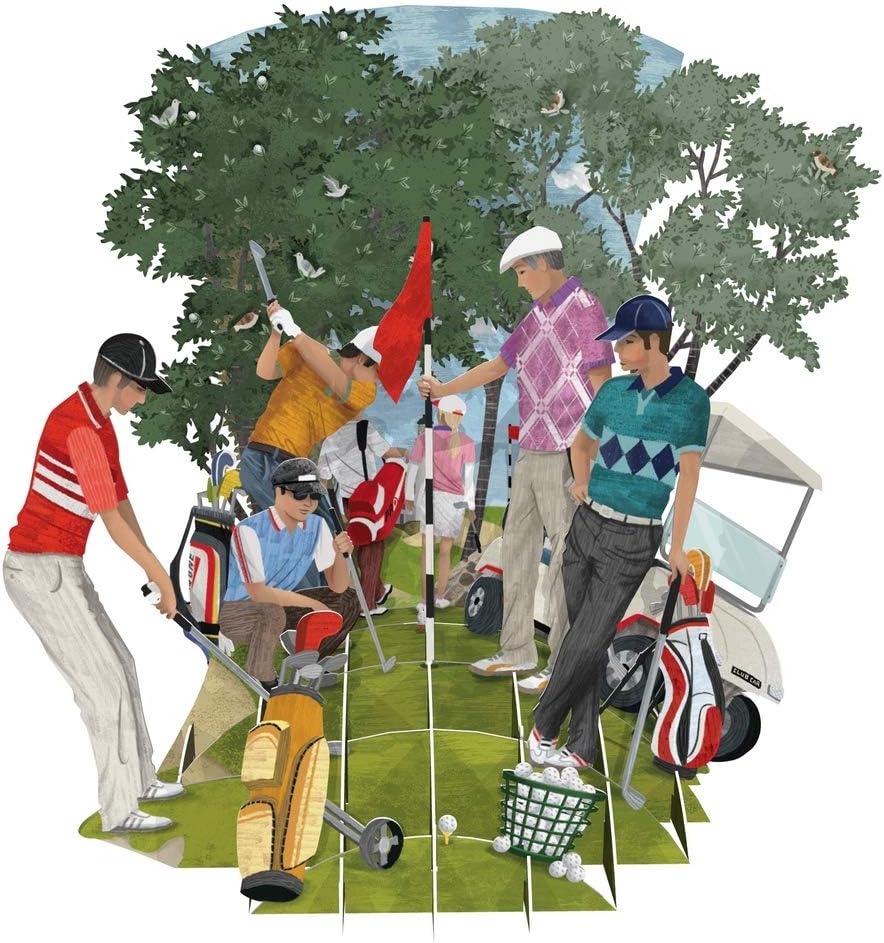 Amazon.com : Paper D'Art 3D Pop Up Card Golf World : Office Products