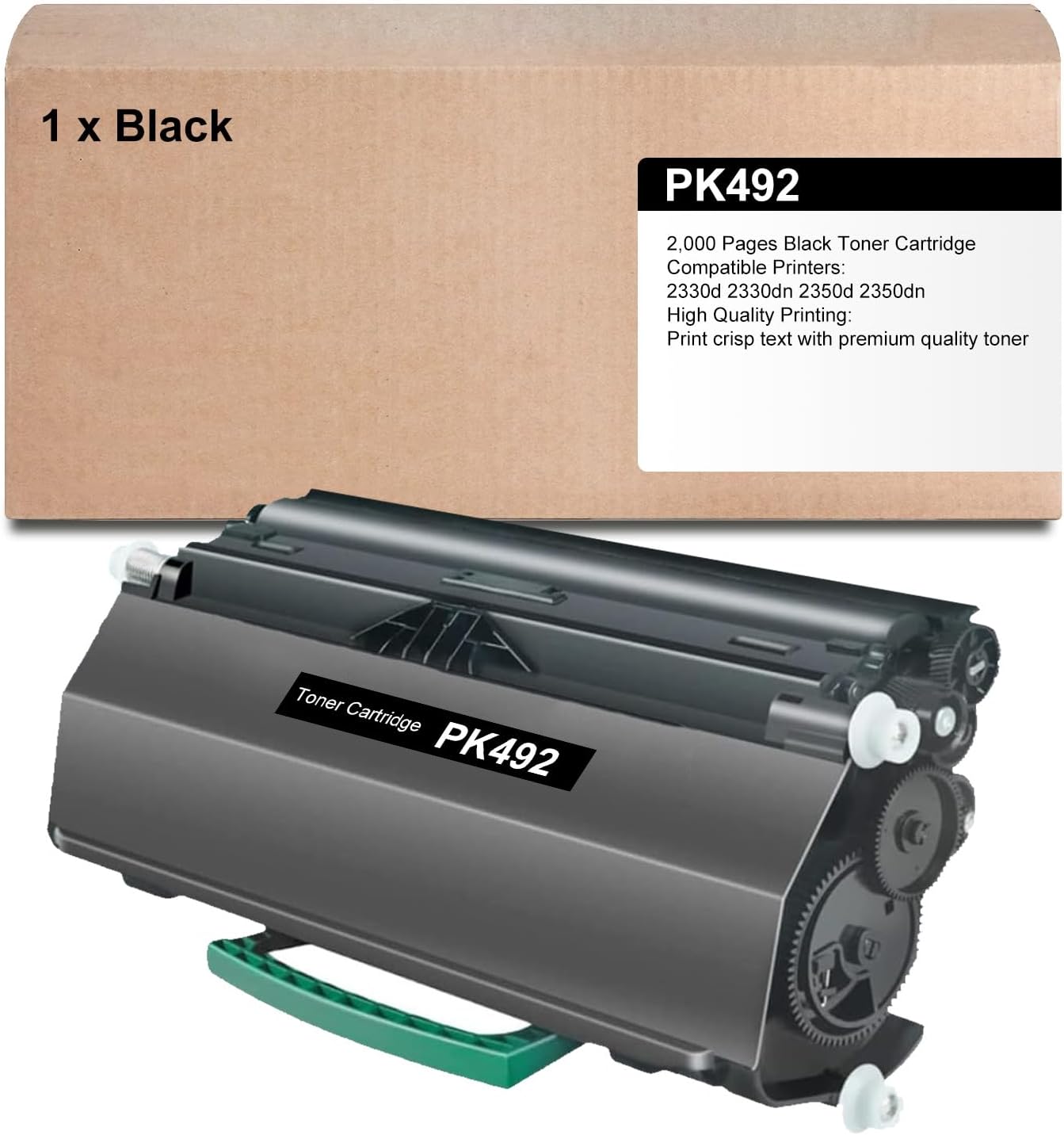 Amazon.com: PK492 Black Toner Cartridge Replacement for Dell 2330d ...