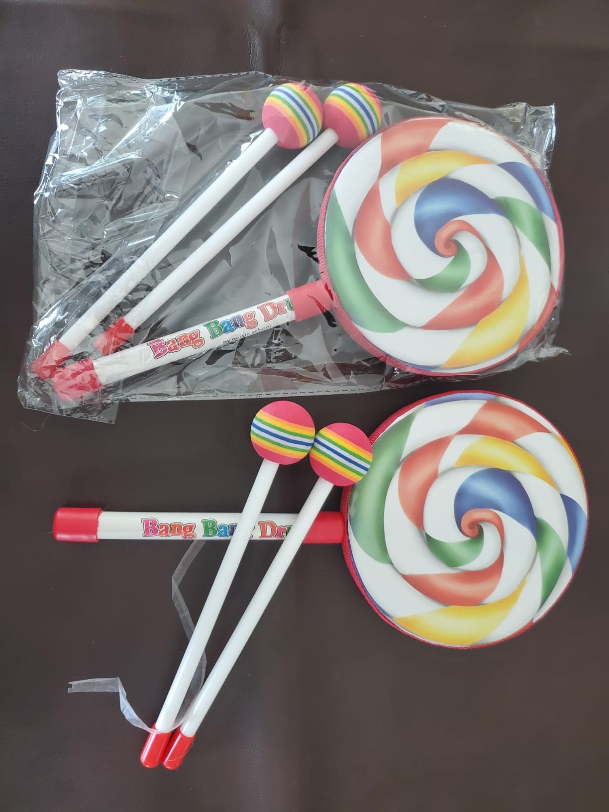 Amazon.com: YCXYQ 6PCS 2 Pieces 6 -Inch Lollipop Drums 4 Pieces Rainbow ...