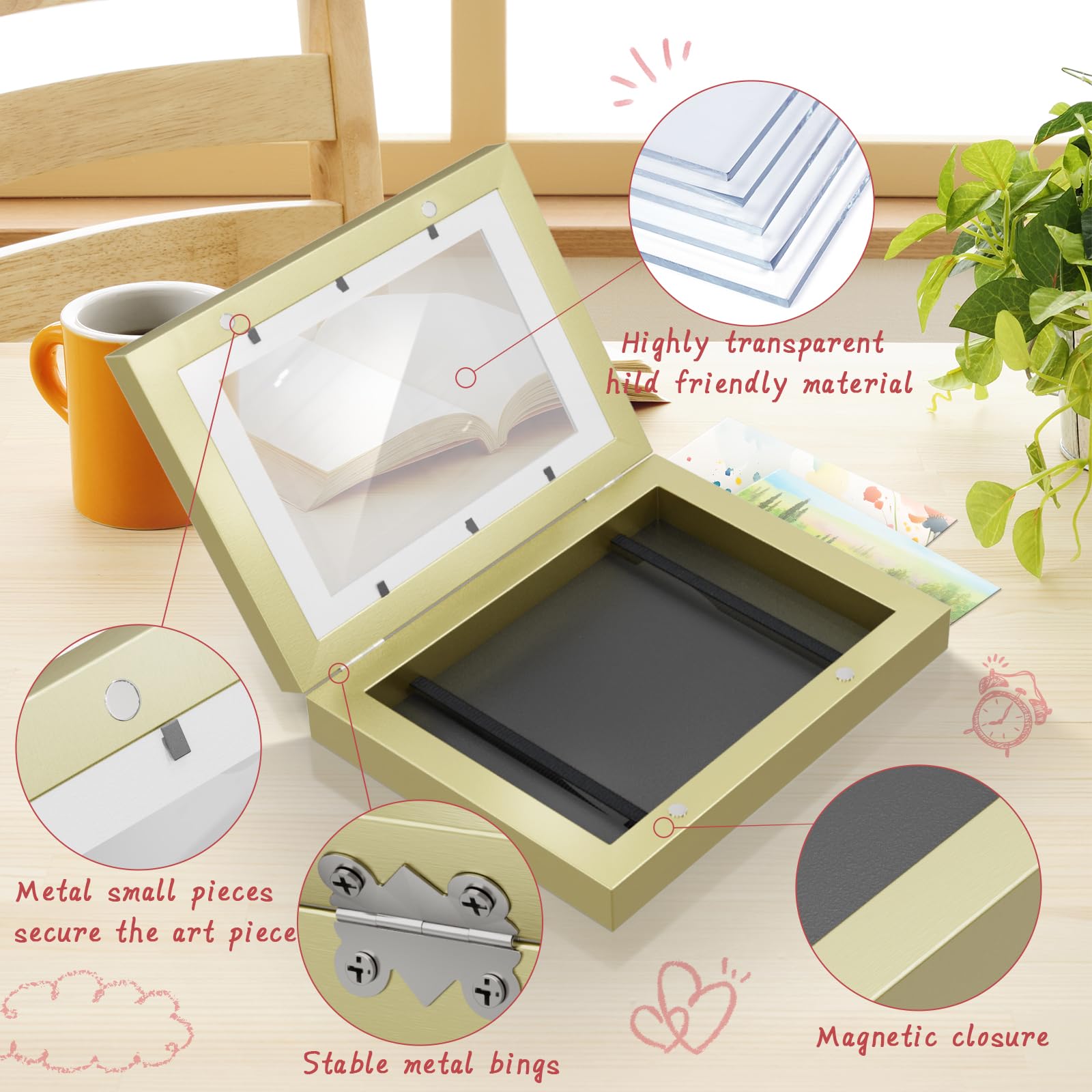 Snapklik.com : 1-Pack 9x12 Kids Art Frames,Front Opening Kids Artwork ...