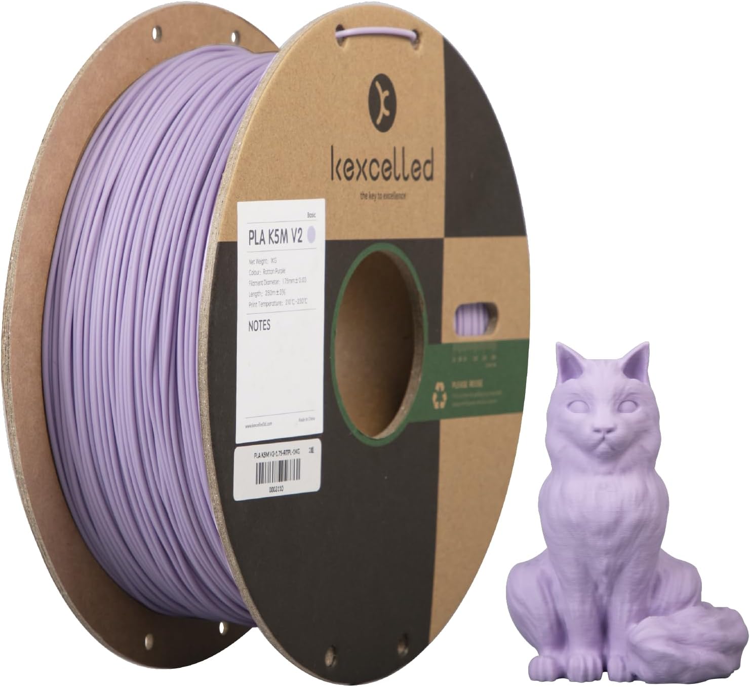 Matte PLA Filament 1.75mm, kexcelled Upgrade Macaron PLA Roll, 3D ...