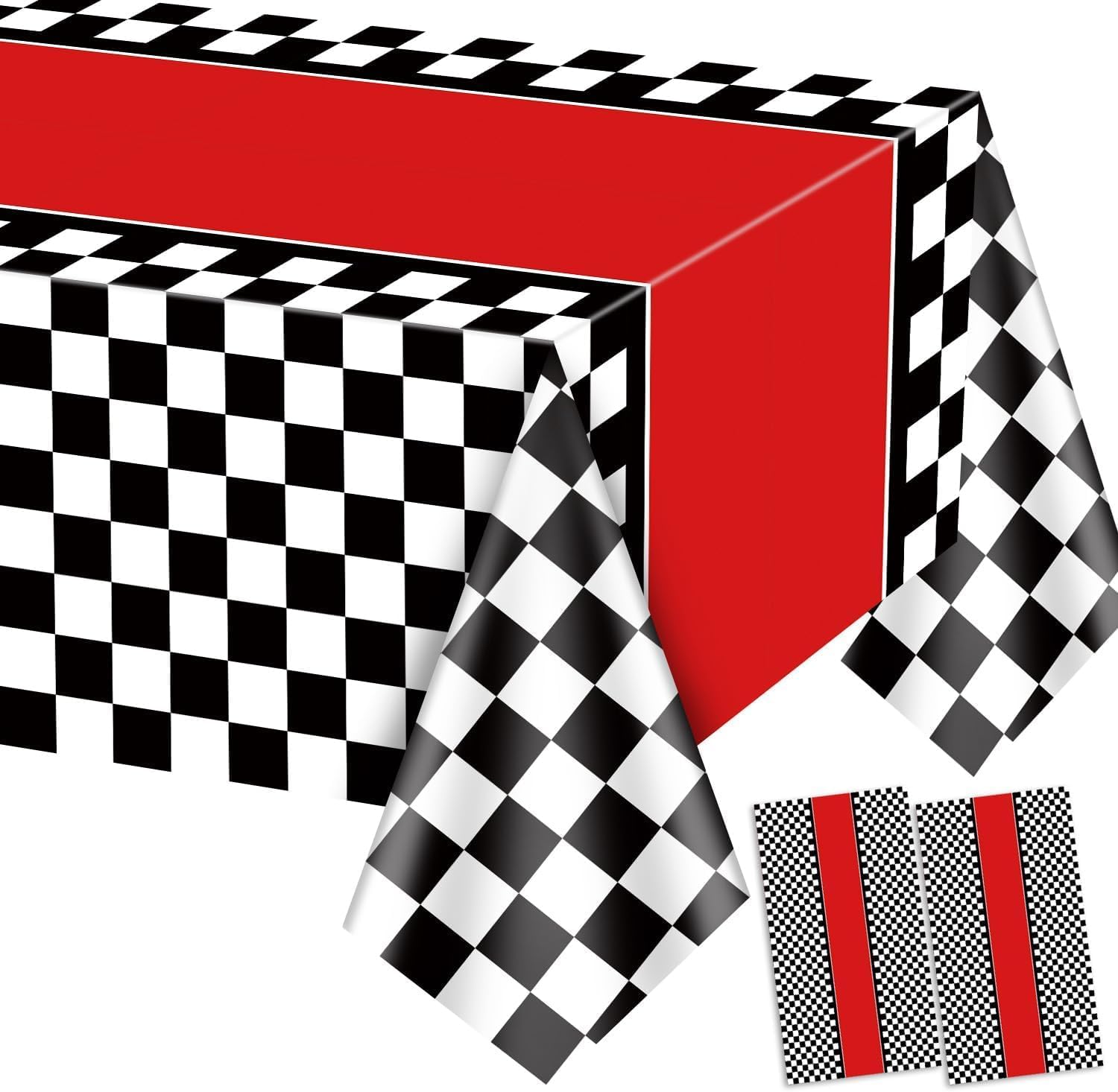 Amazon.com: PIXHOTUL 2 Pcs Racing Car Tablecloths, Race Car Birthday ...