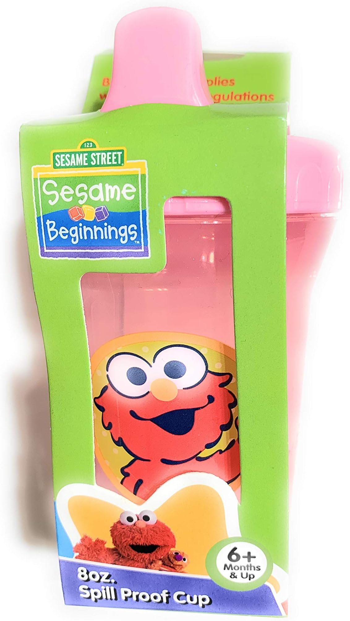Amazon.com: Sesame Street Sesame Beginnings 8oz. Spill Proof Cups ...