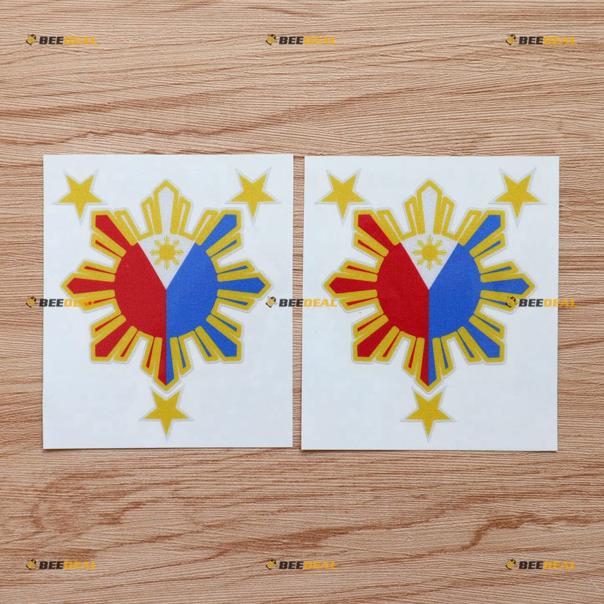 Amazon.com - 2 Pack Reflective, 4 Inches - Philippines Eight-ray Sun ...