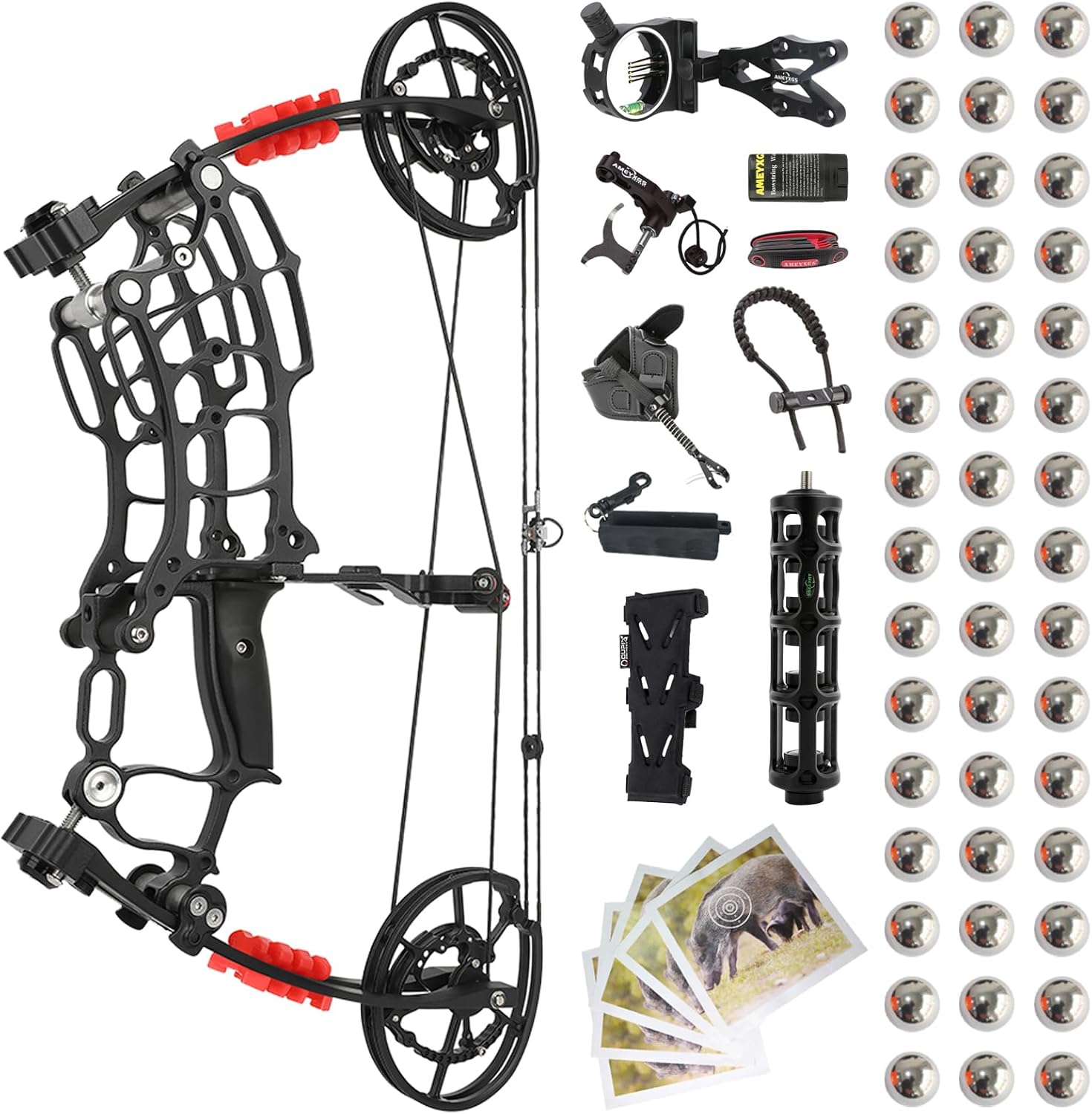Compound Bow Slingshot Steel Ball - Dual-use Compound Bow for Arrows ...