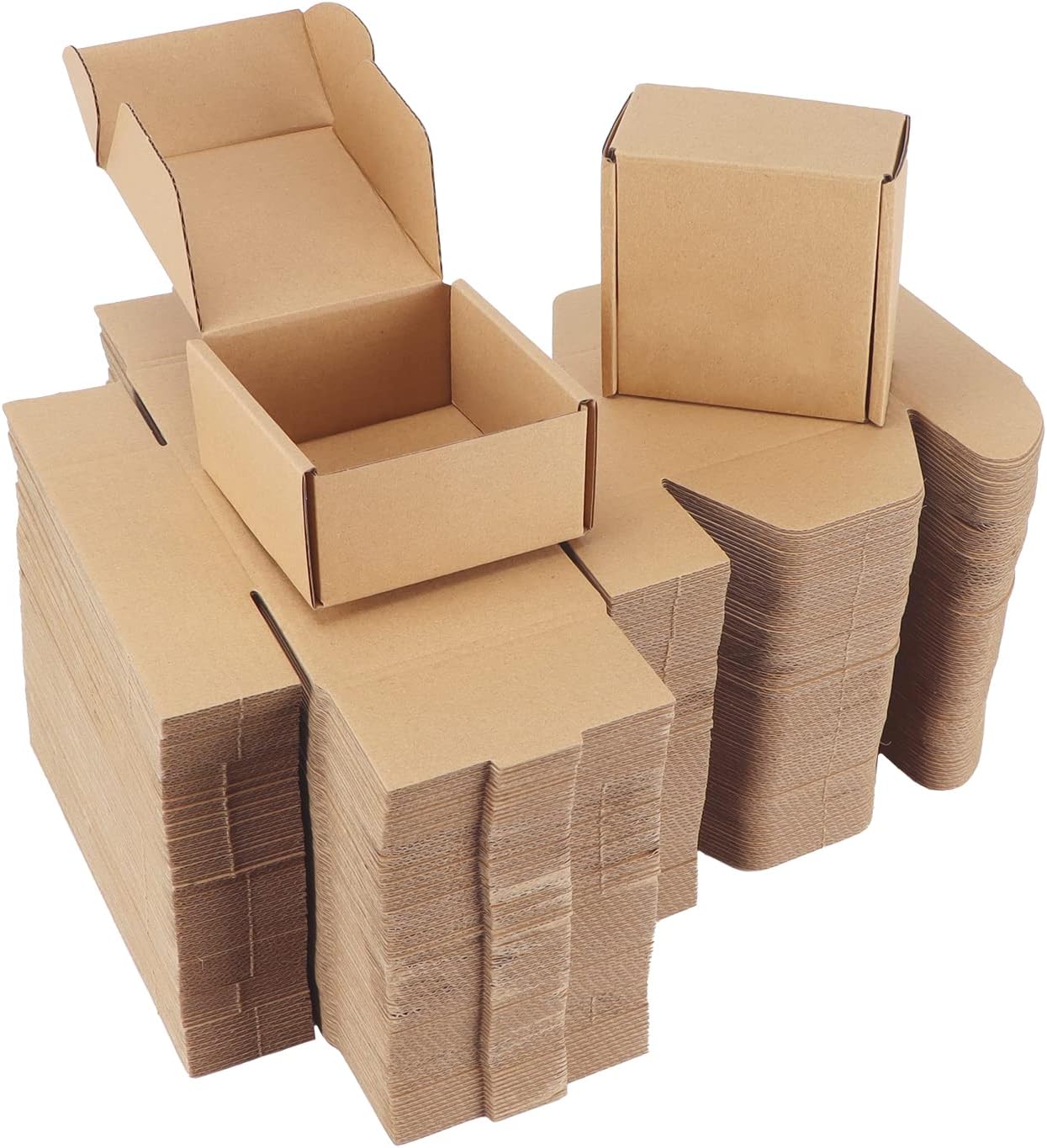 Amazon.com: easycustomerlee 4x4x2 Small Shipping Boxes Set of 100 Brown ...