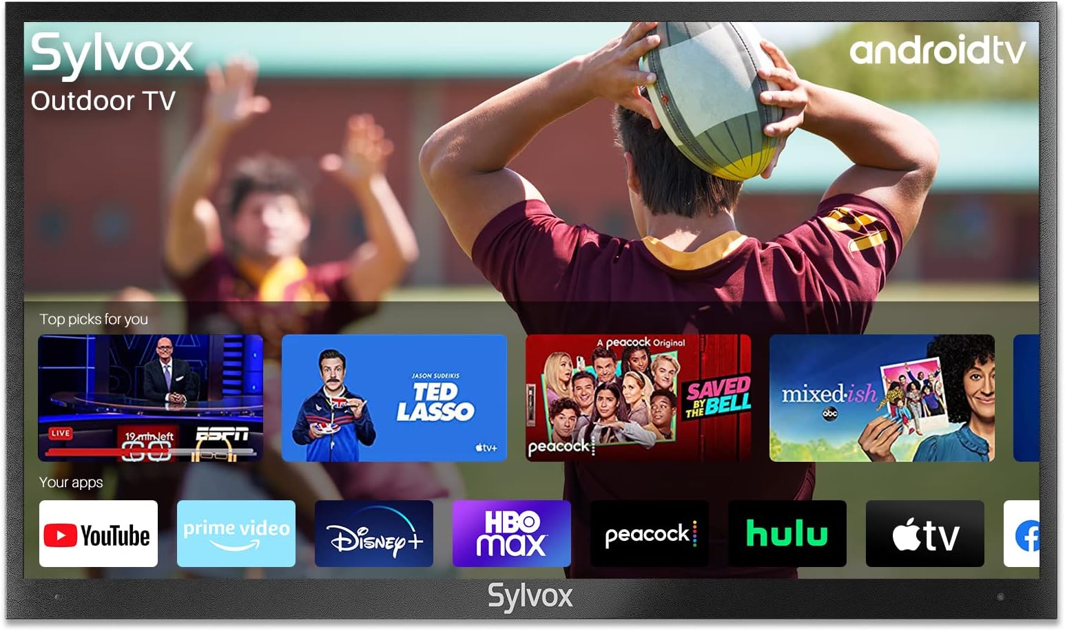 Amazon.com: SYLVOX 75'' Outdoor Smart TV 4K UHD Waterproof TV 1000NIT ...