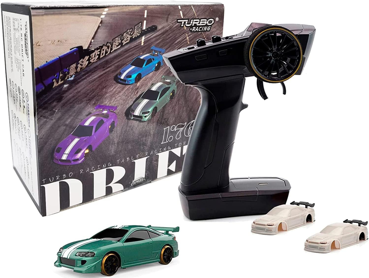 Amazon.com: CALLPHA Turbo Racing 1:76 Scale Drift RC Car with Gyro Mini ...