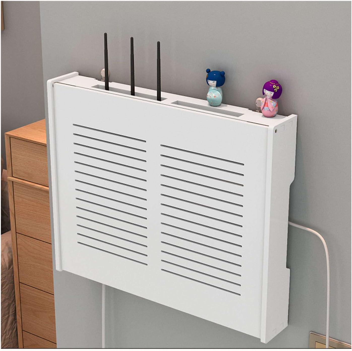 Router Box Router Storage Box Big WiFi Router Shelf Creative TV Set-Top ...