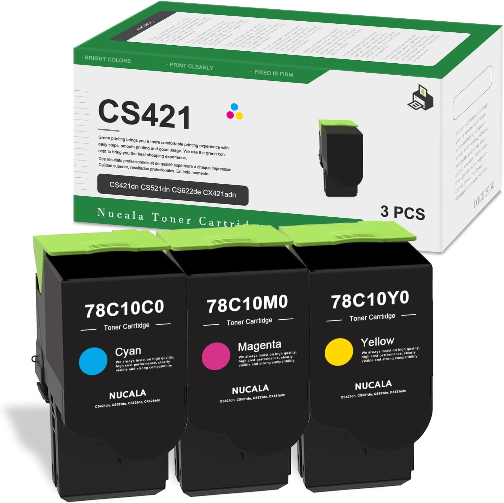 Amazon.com: C2310 High Yield Black Cyan Magenta Yellow Toner Cartridge ...