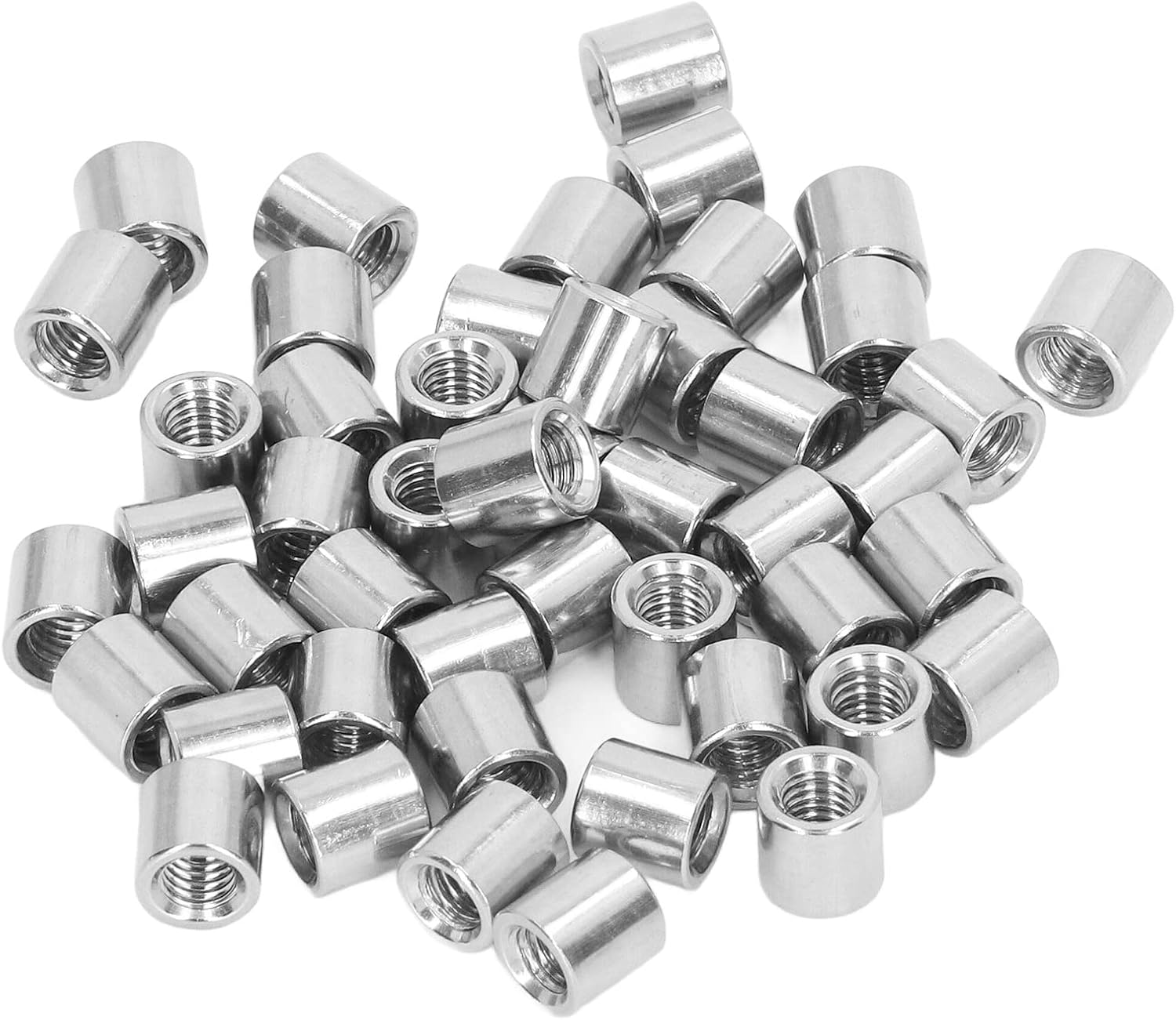 Amazon.com: 50Pcs M5 Thread Round Coupling Nut, Stainless Steel Female ...