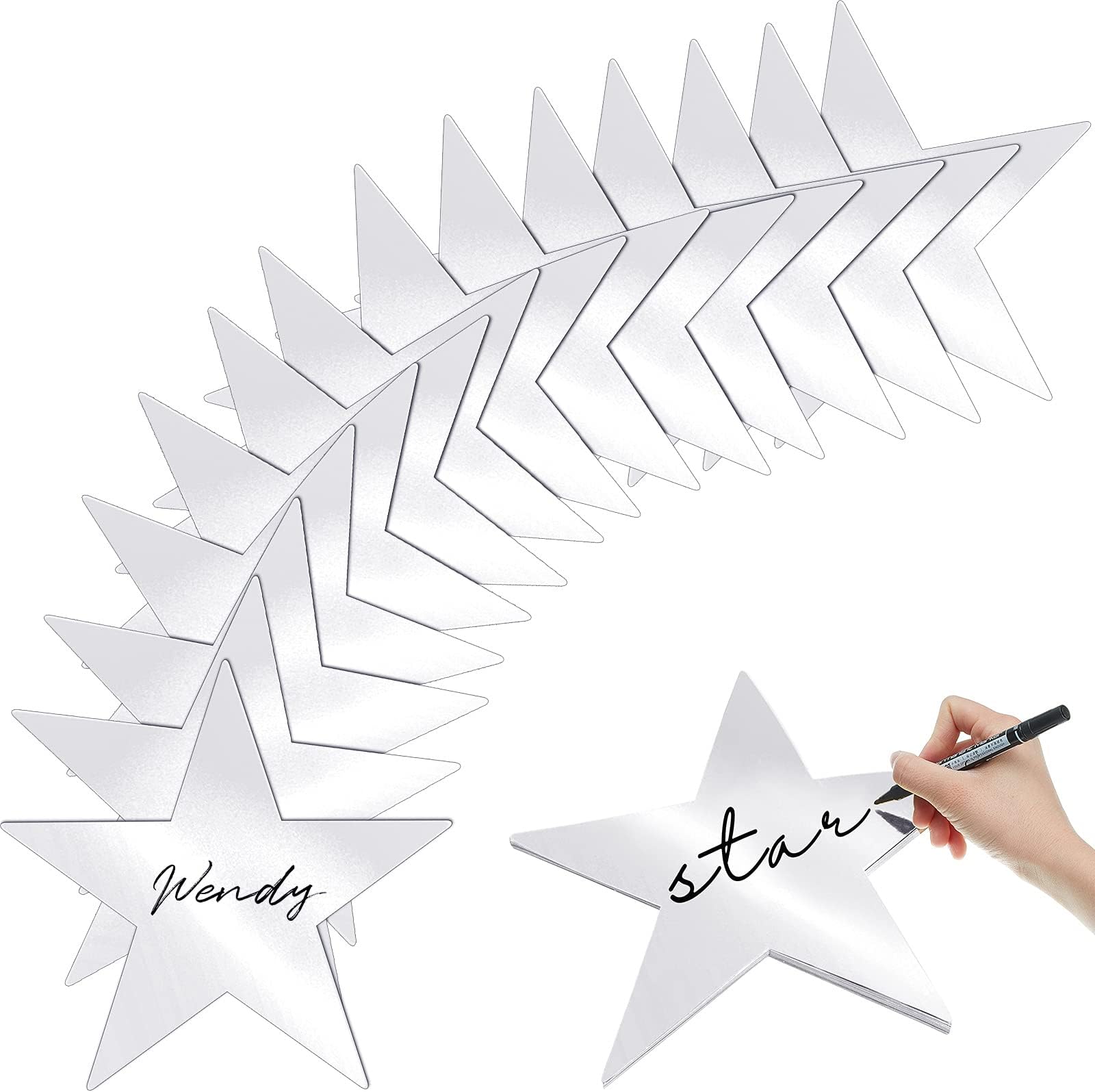 Amazon.com: 80 Pieces Stars Cutouts Double Printed Paper Star ...