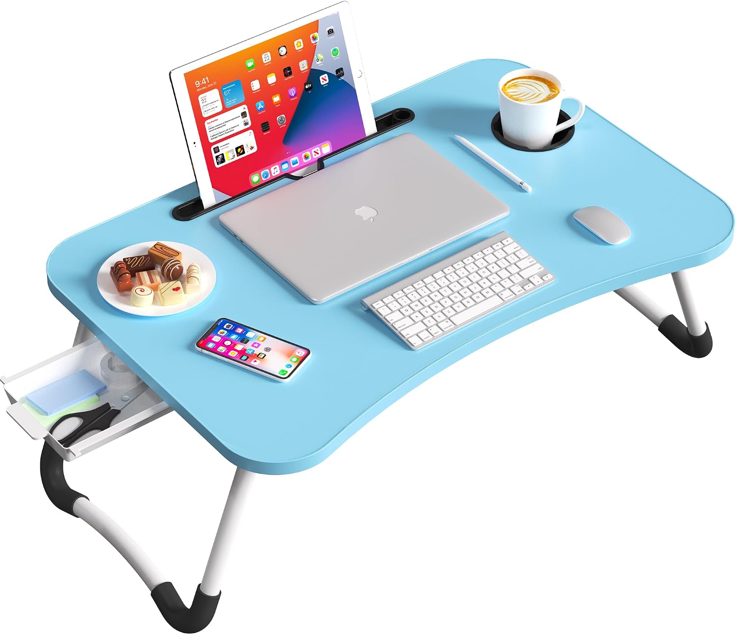 Amazon.com: Greenual Foldable Lap Desk Table, Laptop Stand for Bed ...