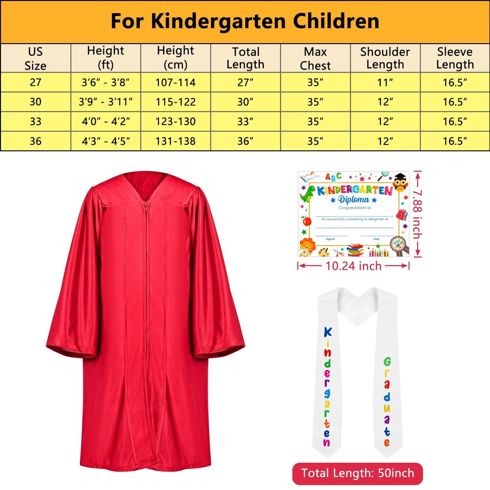 Snapklik.com : QZYL Kindergarten Graduation Cap And Gown, Unisex ...