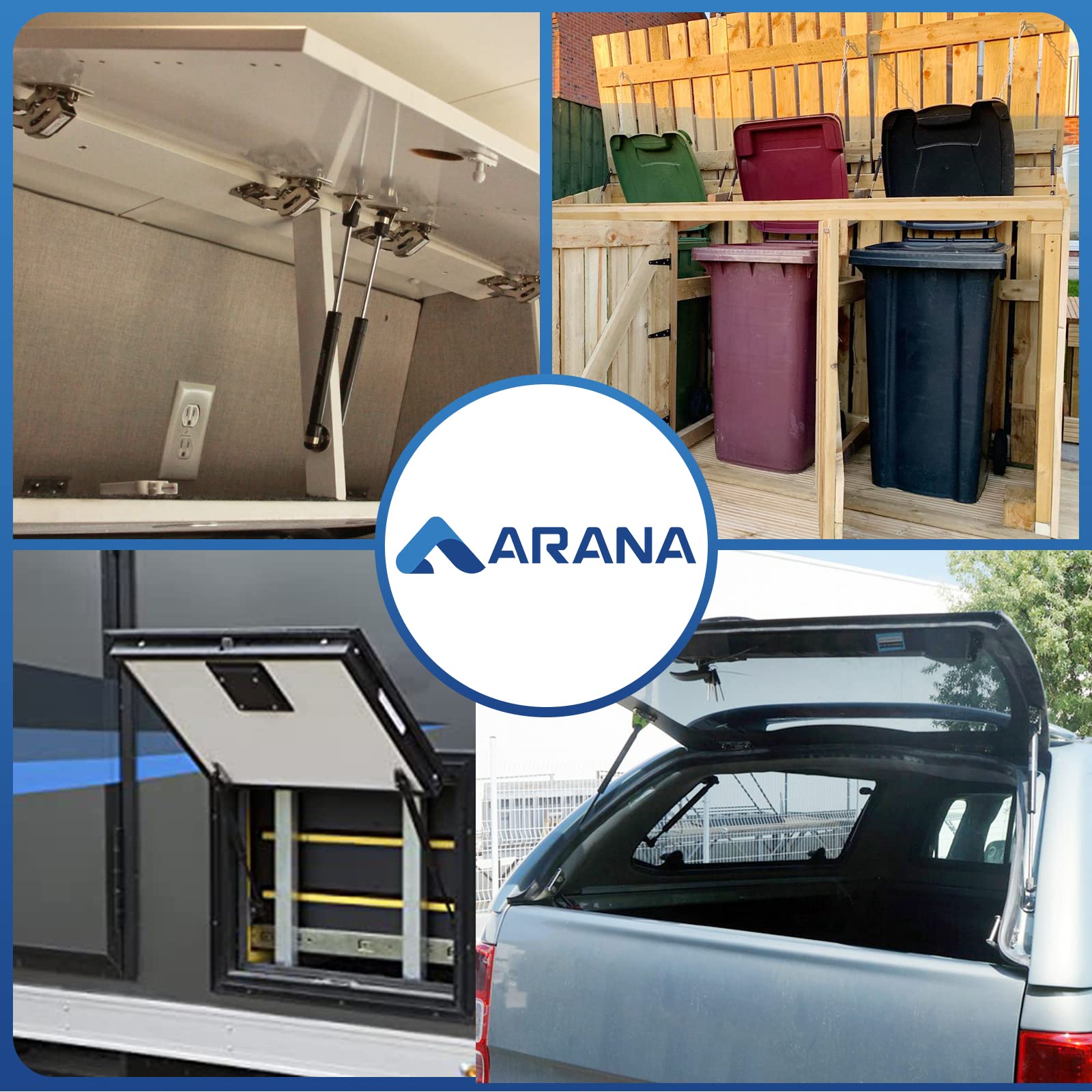 Snapklik.com : 10 Inch Gas Struts 55lb/245N, Tool Box Shocks 10", Gas ...