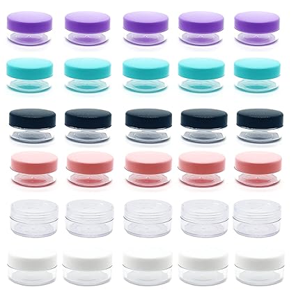 Amazon.com: 30 Pcs Cosmetic Containers, 10 Gram Empty Plastic Pots ...