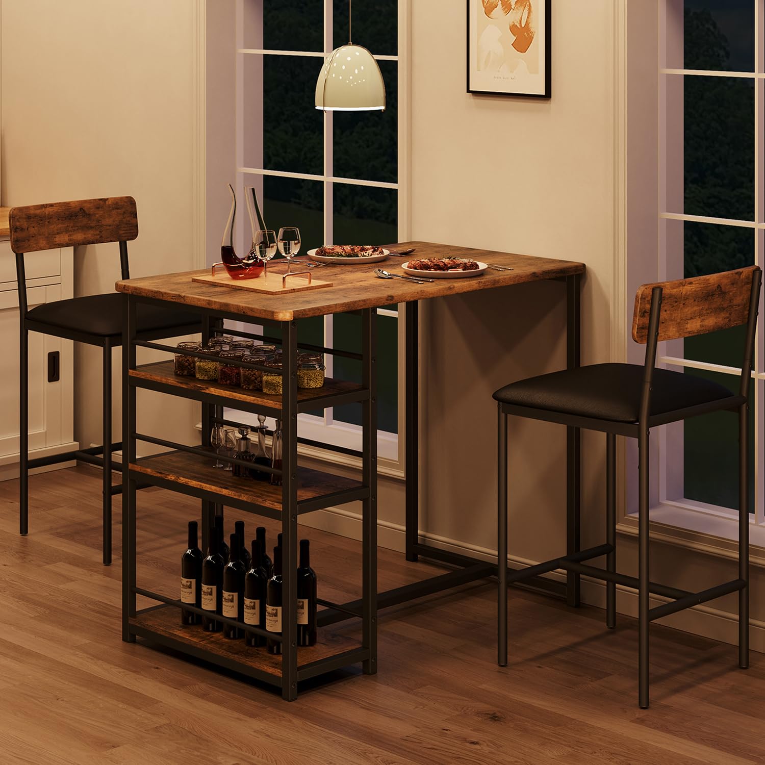 Amazon.com - GarveeHome Dining Table Set for 2, Counter Height Kitchen ...