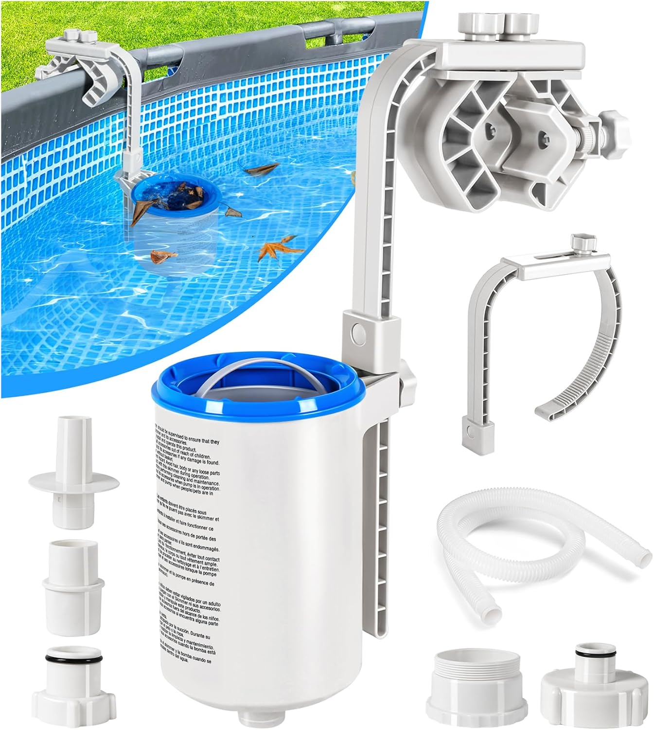 Amazon.com : KlrSwp Pool Skimmer for Above Ground Pool, Wall Mount ...