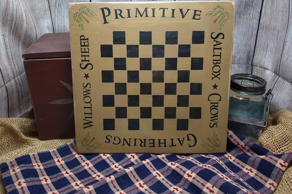 Amazon.com: Game Board Primitive Sign Primitive Checkerboard Gatherings ...