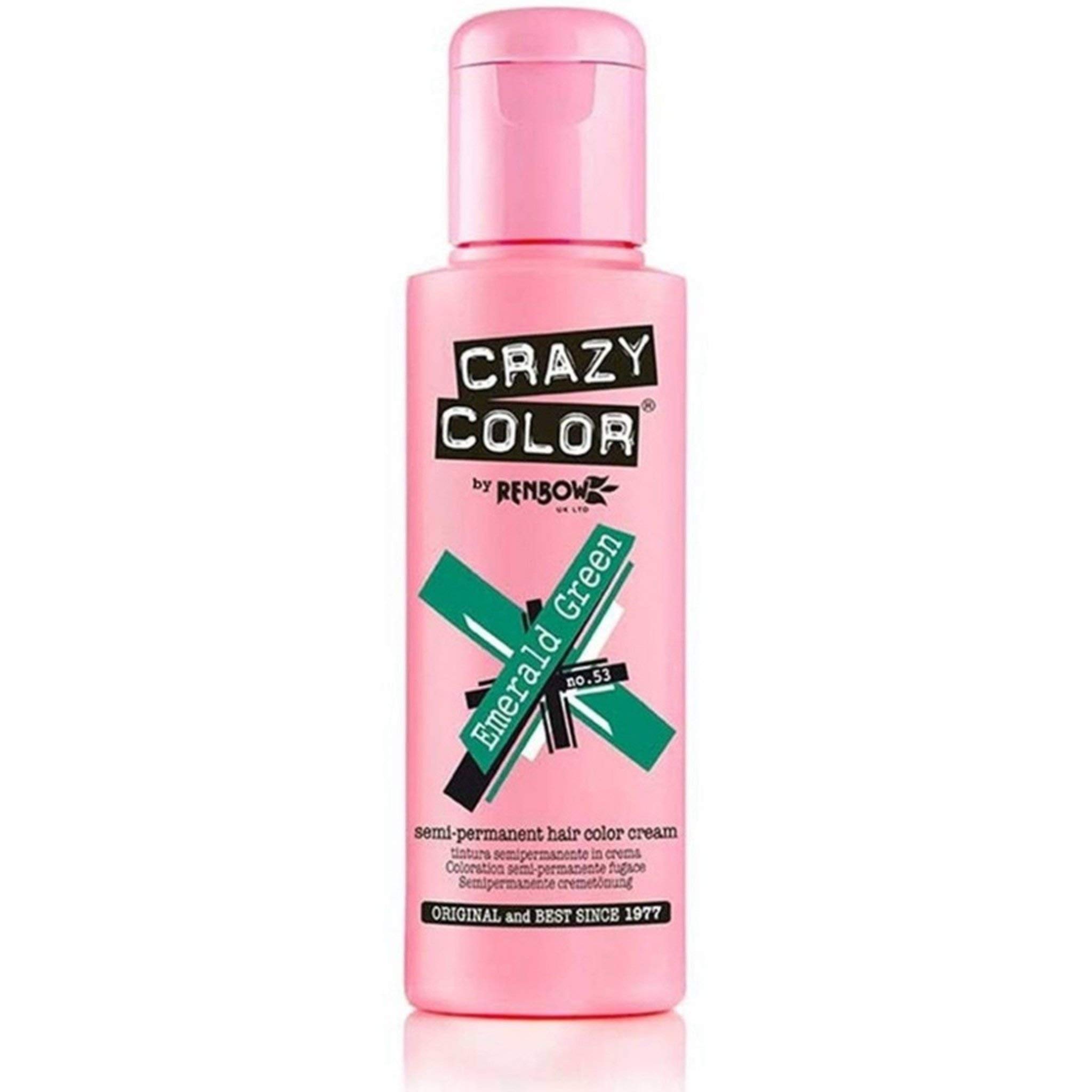 Crazy Colour Semi Permanent Hair Dye By Renbow Emerald Green No 53 crazy-colour-semi-permanent-hair-dye-by-renbow-emerald-green-no-53