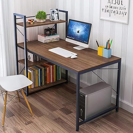 Amazon.com: Yoleo Tower Computer Desk with 4 Tier Shelves - 47.6 ...