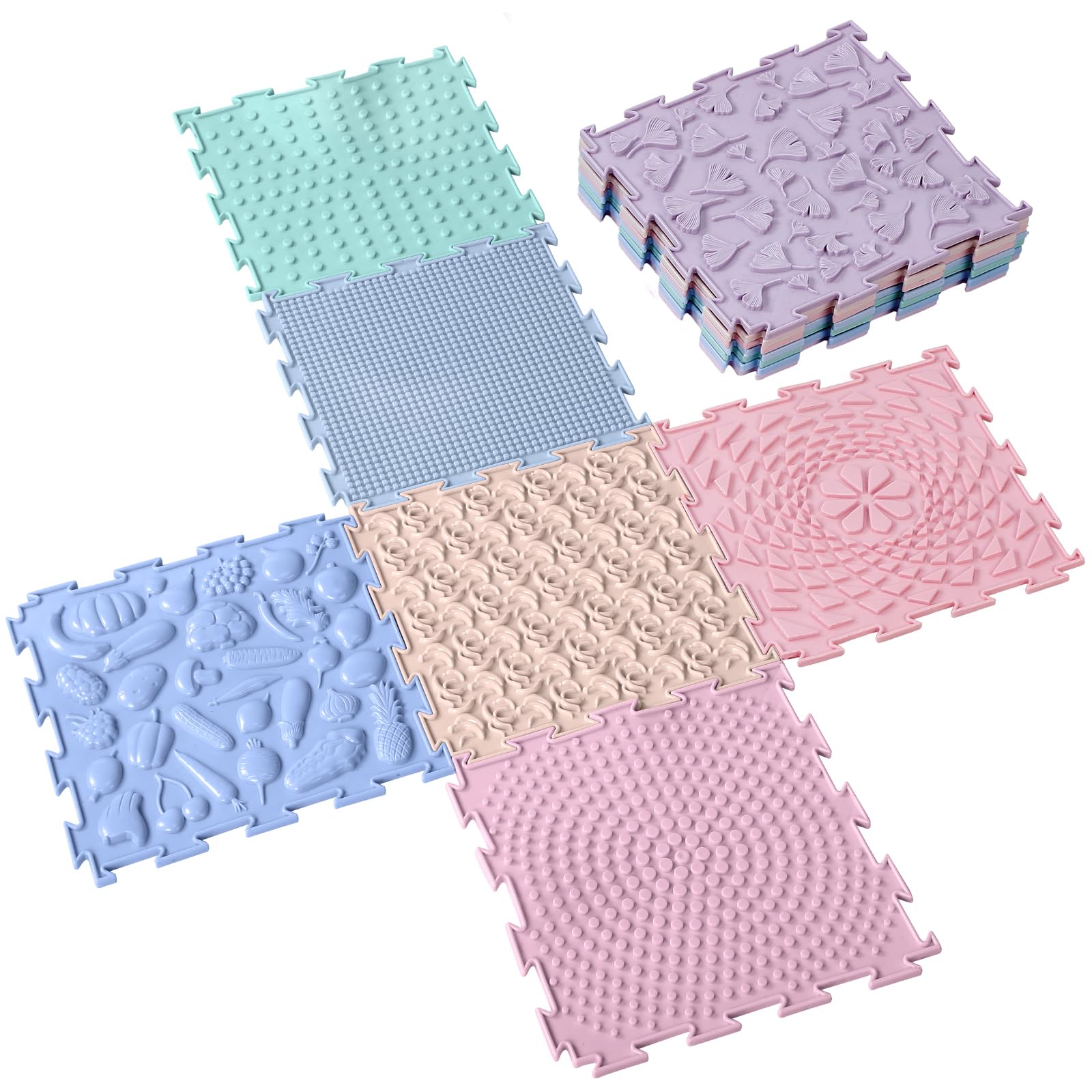 Amazon.com: Maitys 7 Pcs Sensory Mat for Autistic Children Massage Game ...