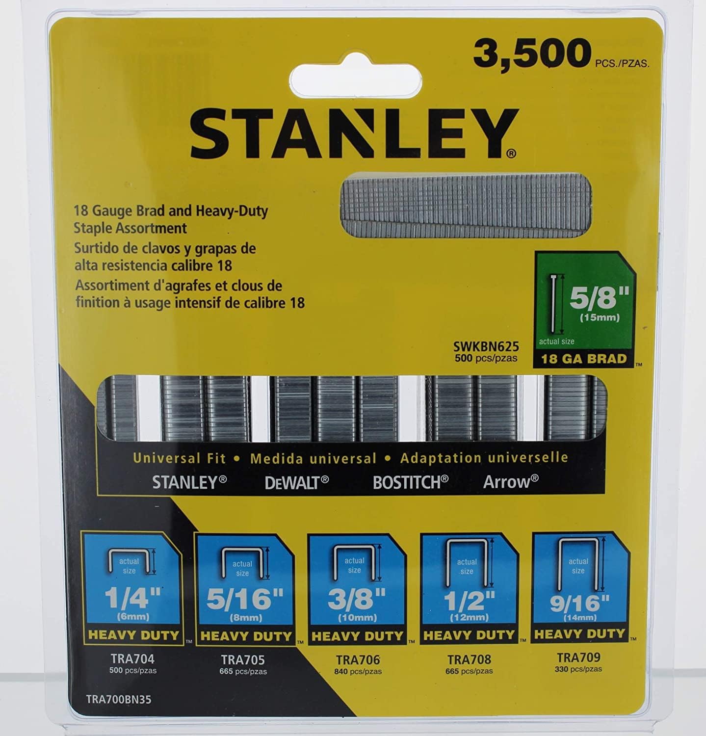 Amazon.com: Stanley TRA708T Sharpshooter 1/2-Inch Leg Length Staples ...