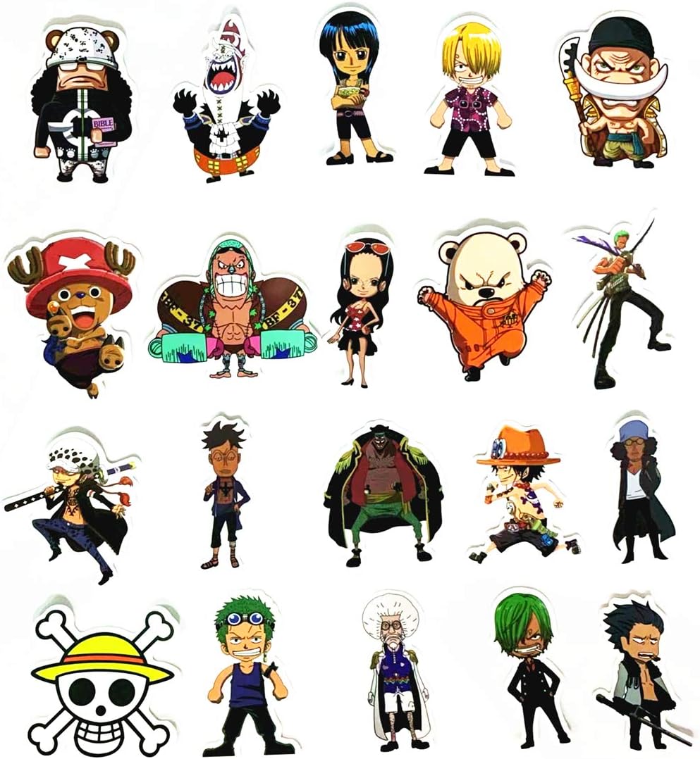 50PCS ONE Piece Stickers,Anime Stickers for Laptop, Notebooks, Car ...