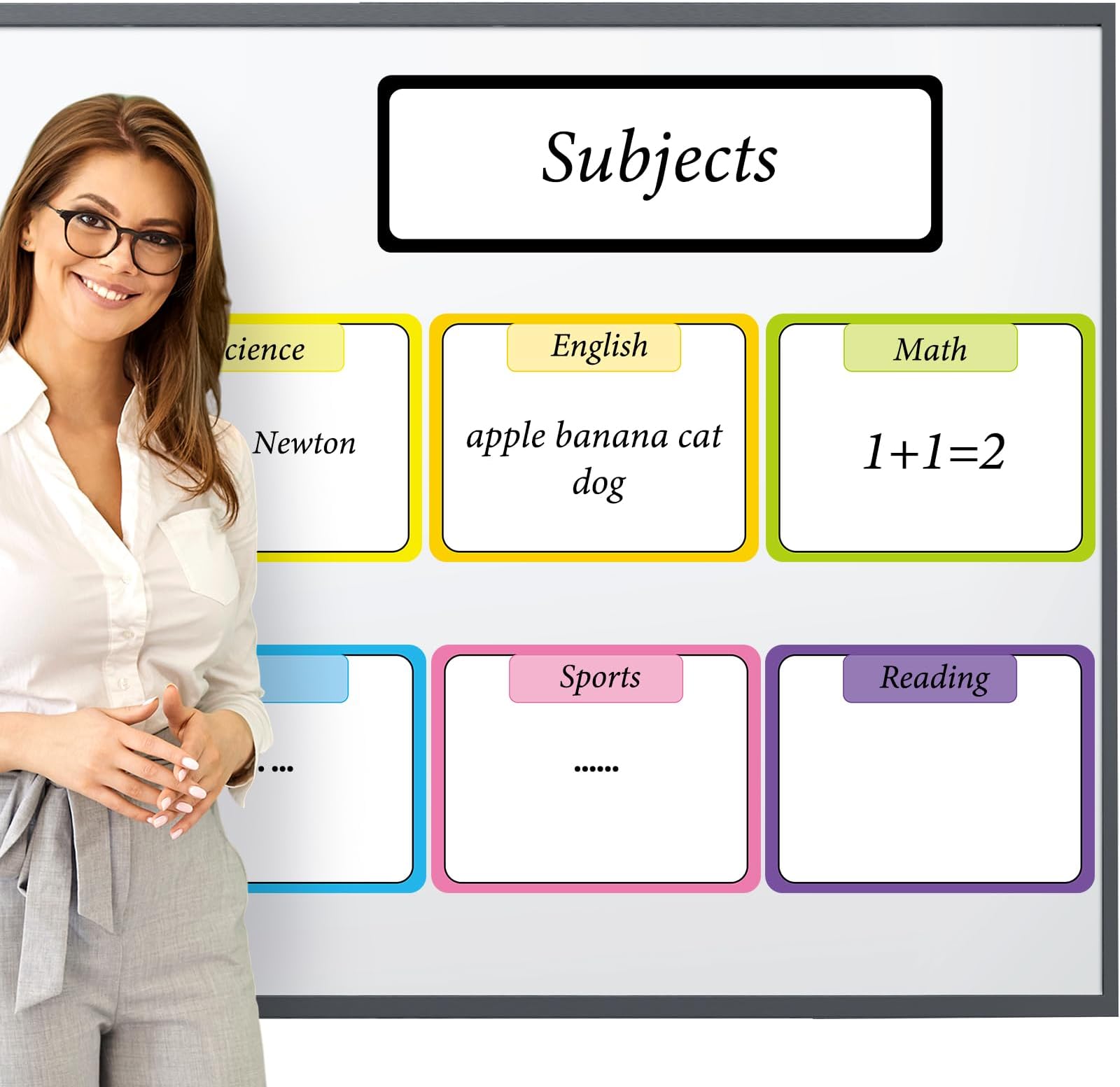 Amazon.com : Qilery 7 Pcs Magnetic Write Wipe Organization Chart Dry ...