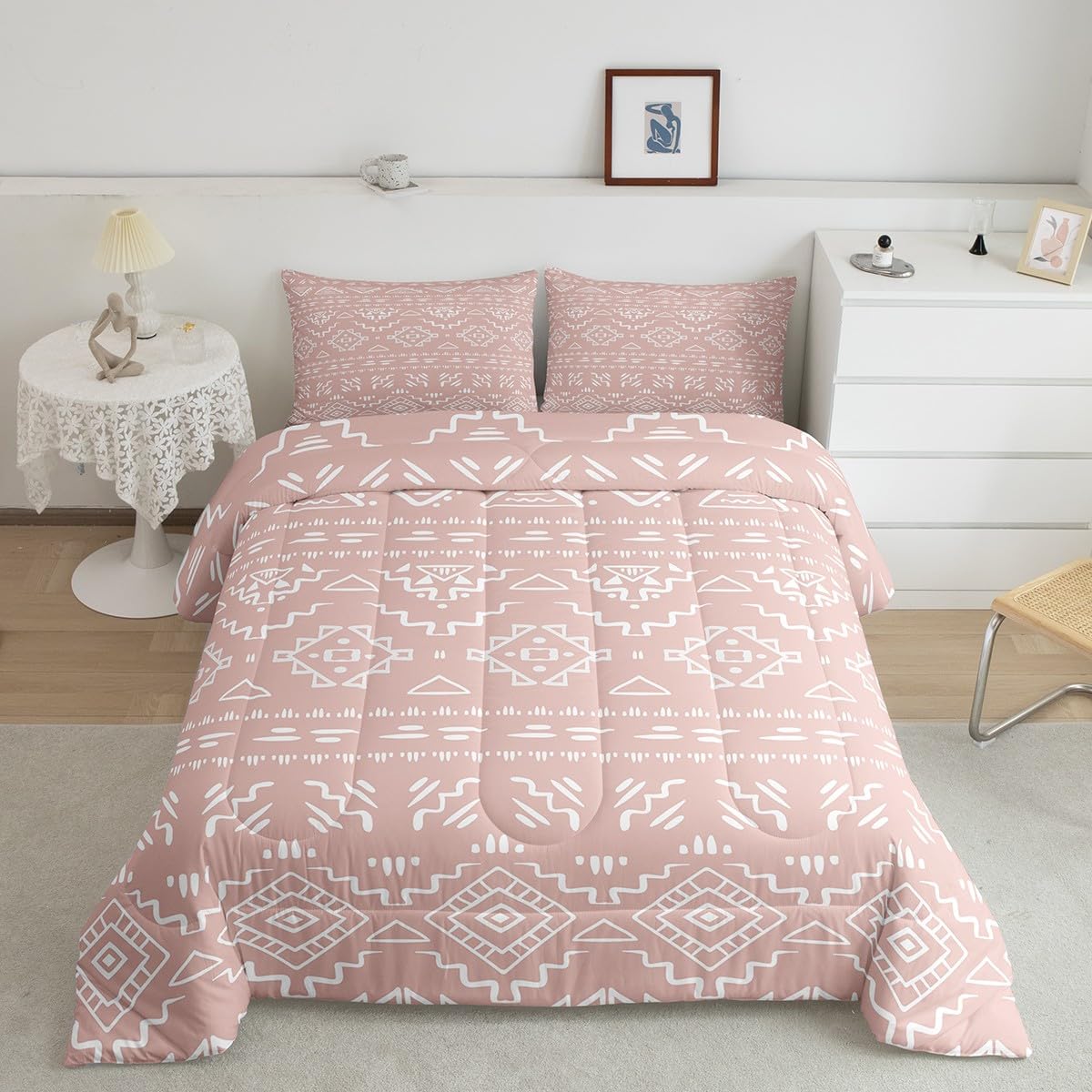 Amazon.com: Erosebridal Girls Western Bedding Sets Twin Pink Boho Aztec ...