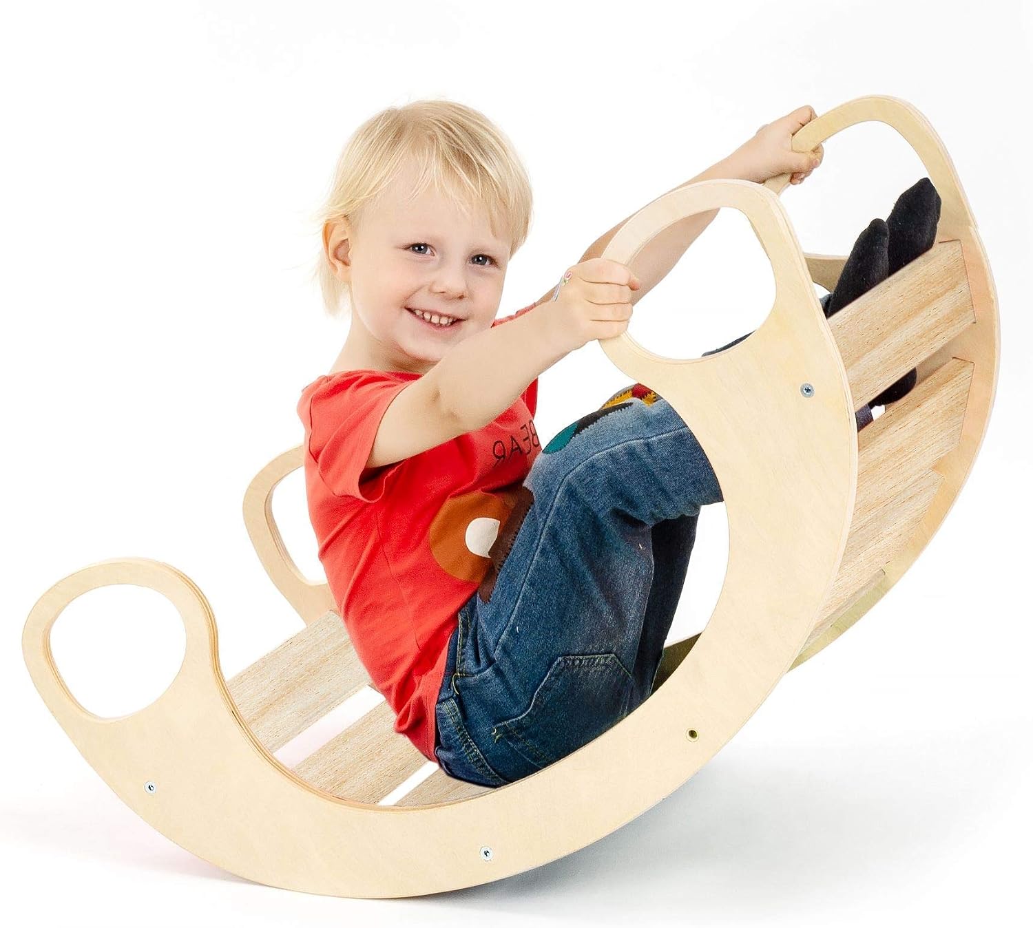 Amazon.com: CASSAROKIDS Waldorf Wooden Rocking Play (Natural) : Toys ...