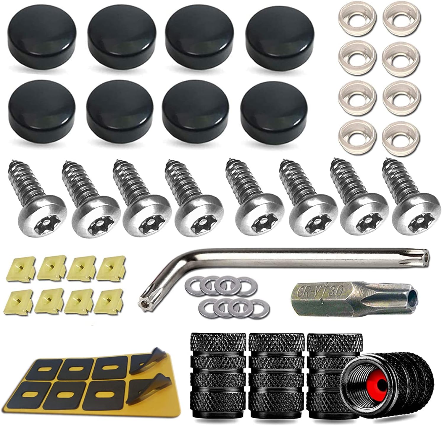 BGMVFK Anti Theft License Plate Screws- Anti Rust Security Car Tag ...