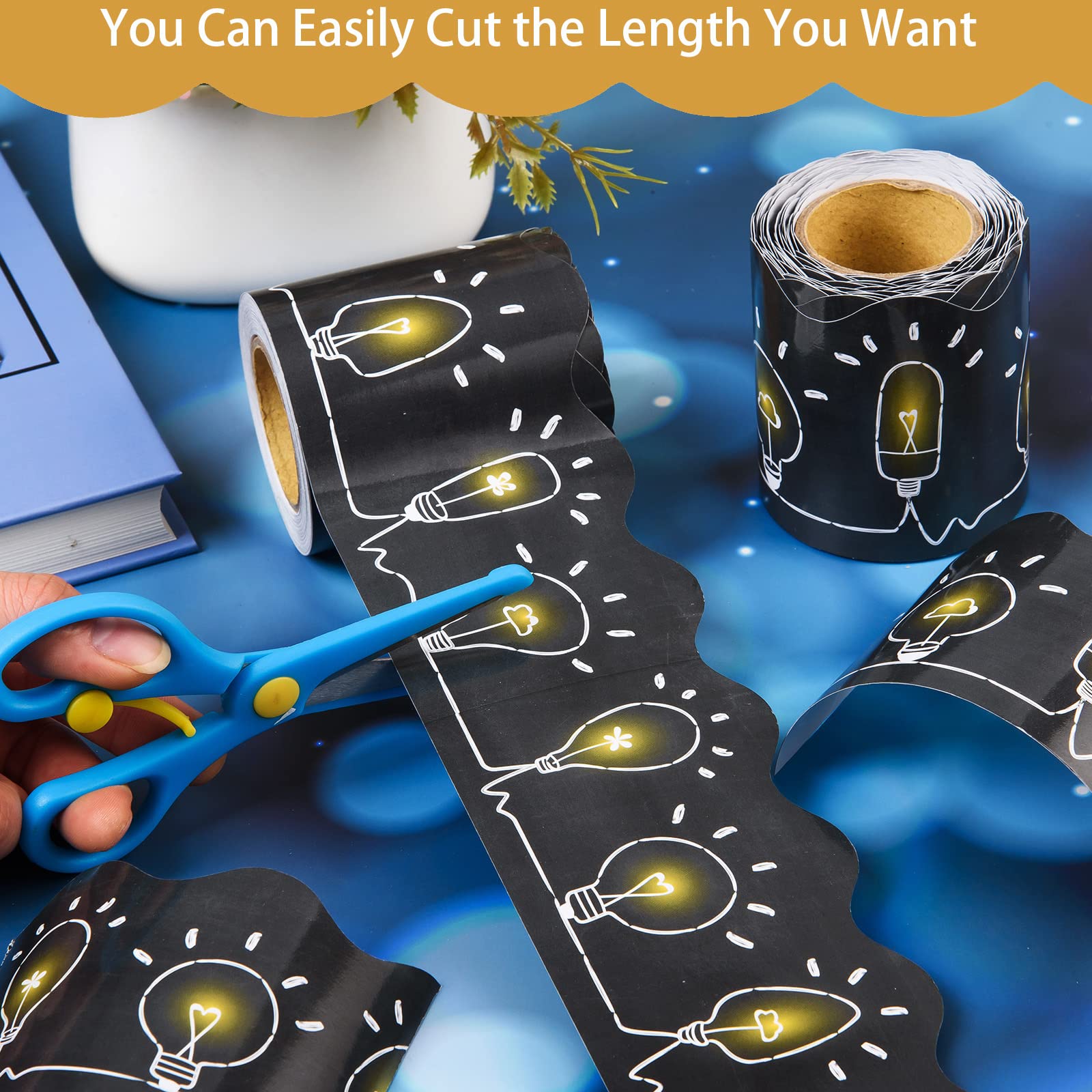 Snapklik.com : 99 Feet Bulletin Board Border, 3 Rolls Light Bulbs ...