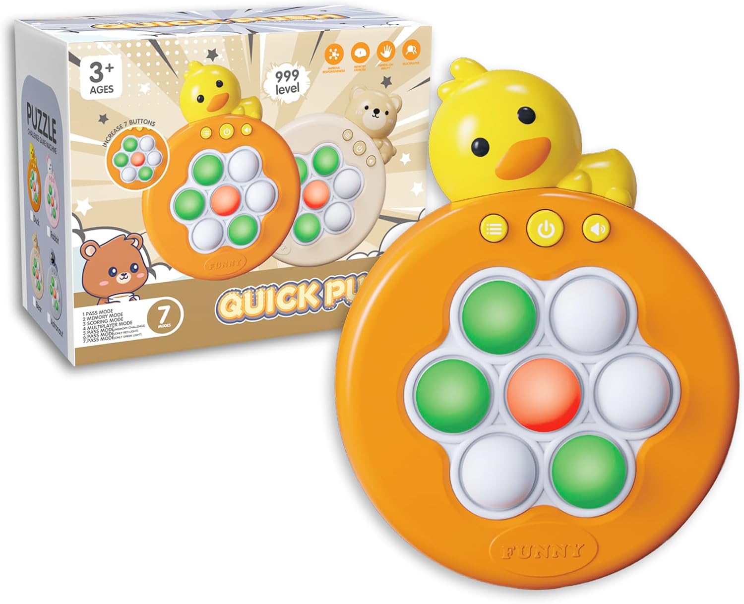 Amazon.com: Mini Pop Fidget Game Toys,7 Modes Quick Push Handheld Games ...