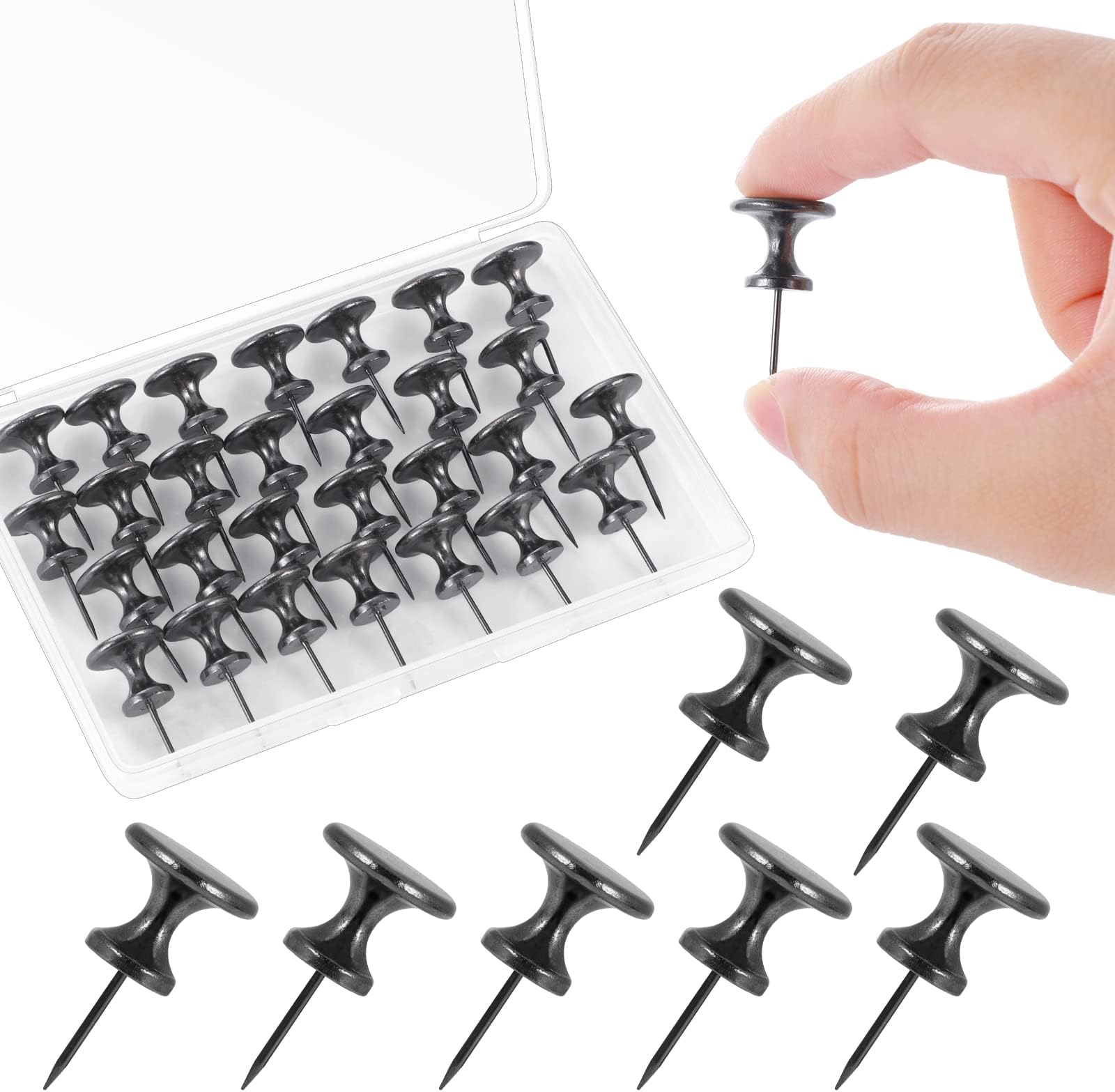 Amazon.com: auroray Metal Push Pins, 35 Pieces Large Double Headed ...