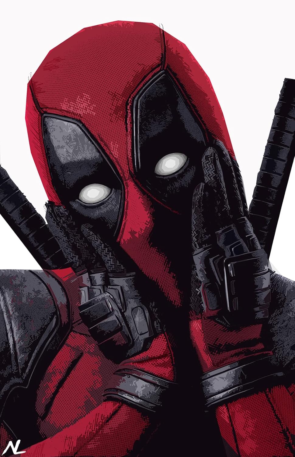 Amazon.com: Deadpool Illustration - Marvel Comic Book Superhero Pop Art ...
