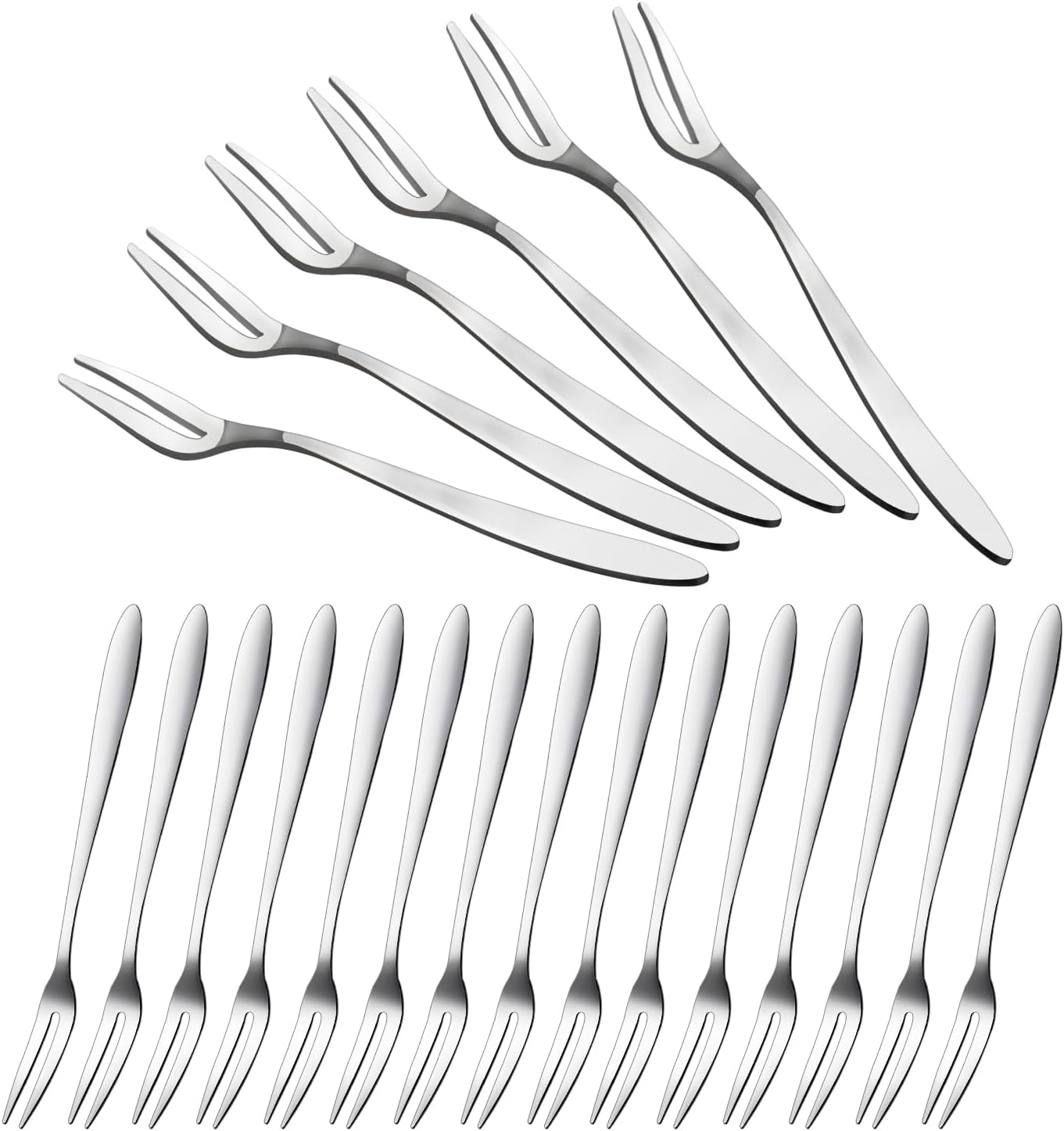 Amazon.com: BOSMIOW 50pcs Stainless Steel Forks,Metal Fruit Forks,2 ...