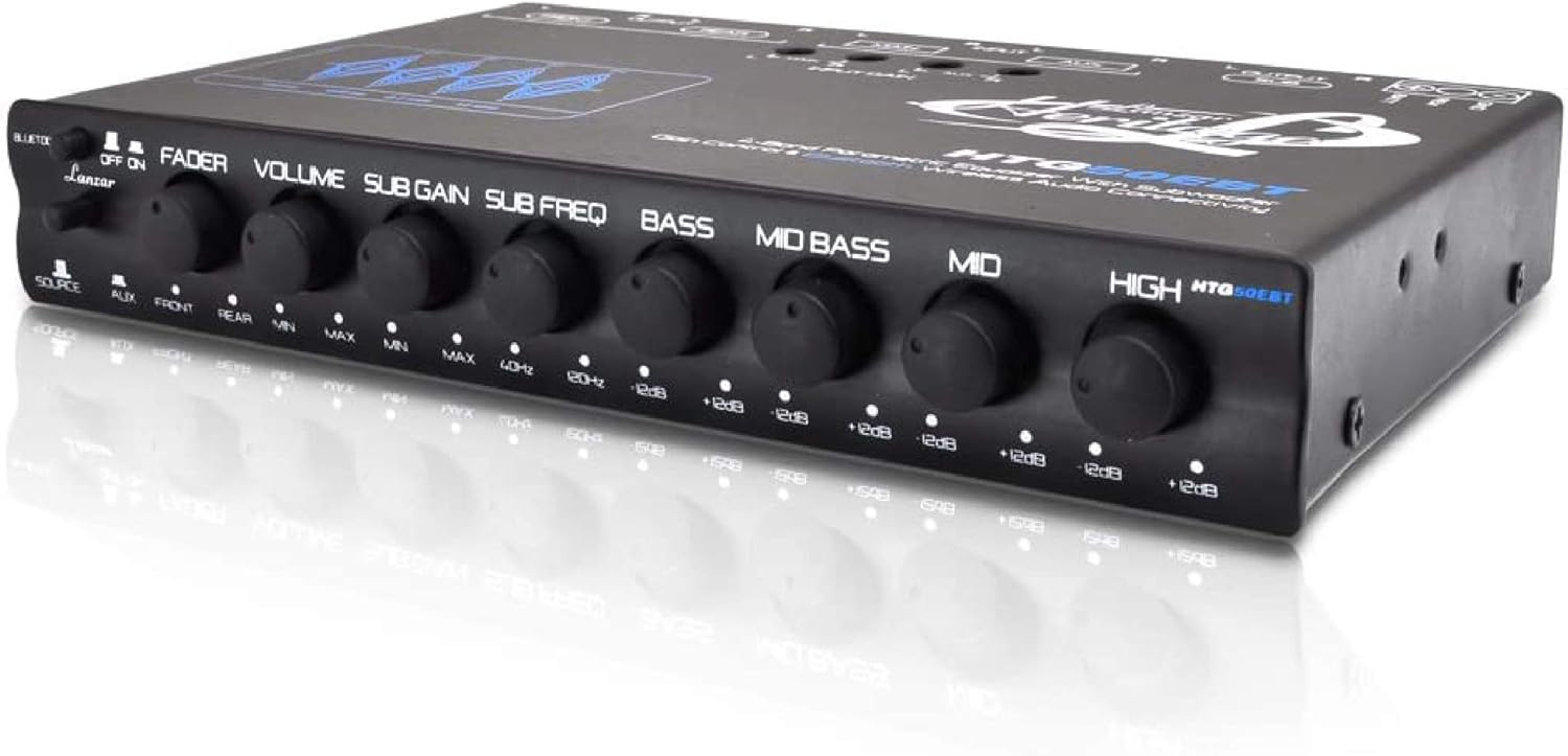 Amazon.com: Car Audio 1/2 DIN 4-Band Power Equalizer, Subwoofer Gain ...