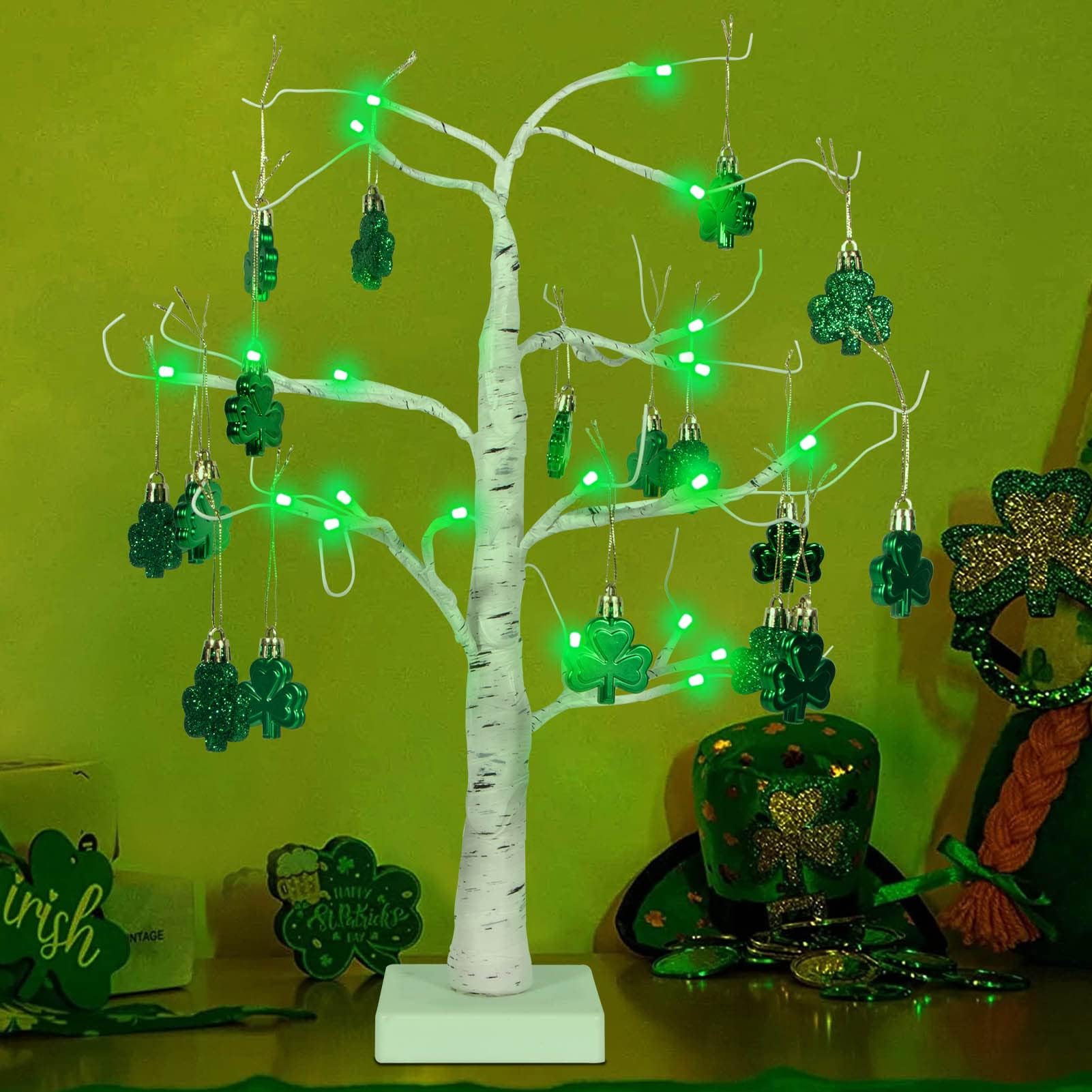 Amazon.com: Enhon 18 Inch Lighted St Patrick's Day Tree Lights ...